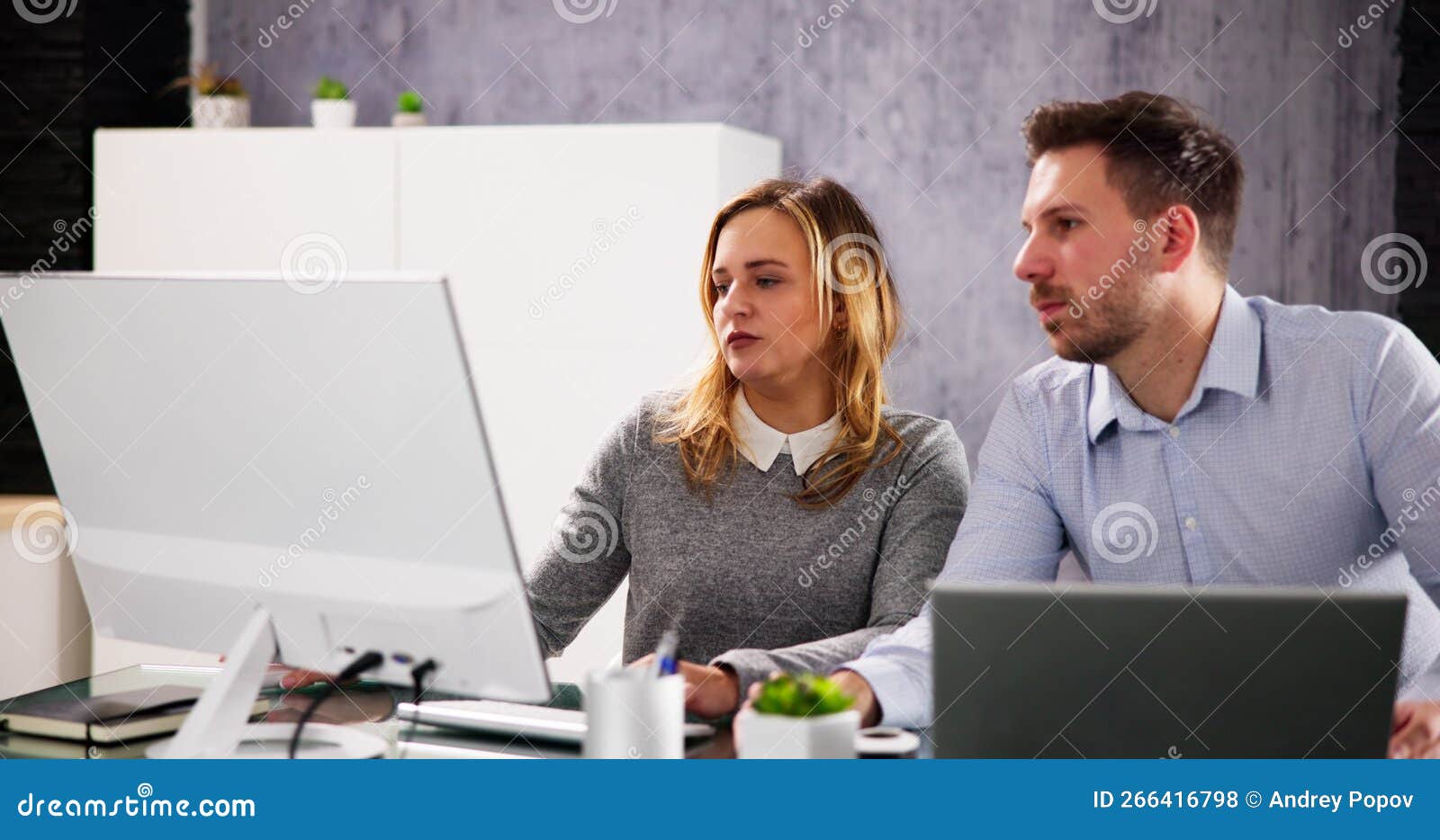 Business People Training on Computer. Stock Photo - Image of busy, hold ...