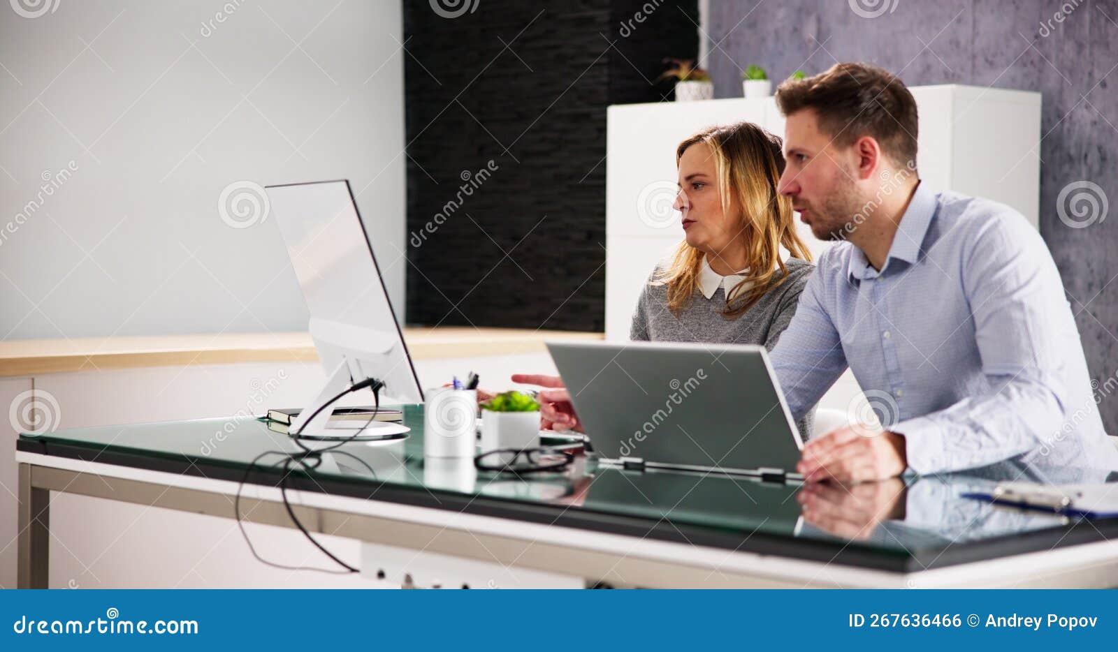 Business People Training on Computer. Stock Photo - Image of laptop ...