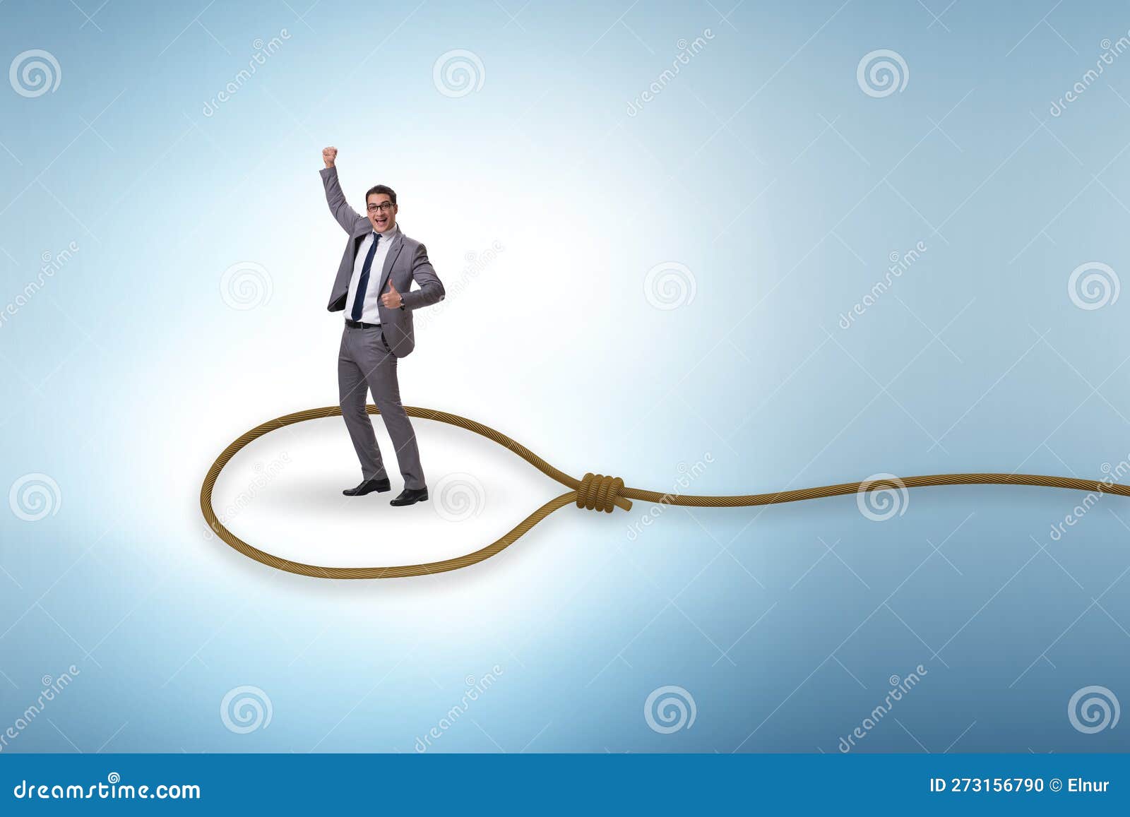 Business People Trapped by a Rope Stock Photo - Image of people ...