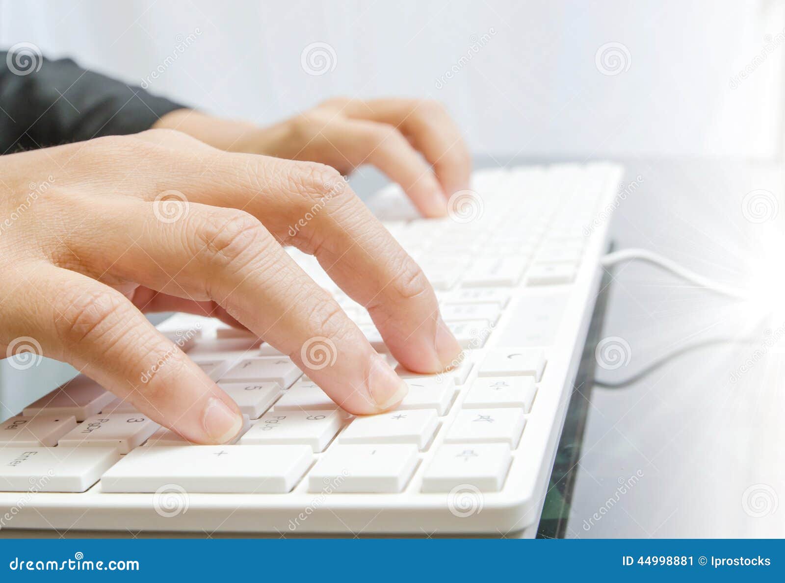Business People Typing on Computer Keyboard Stock Image - Image of ...