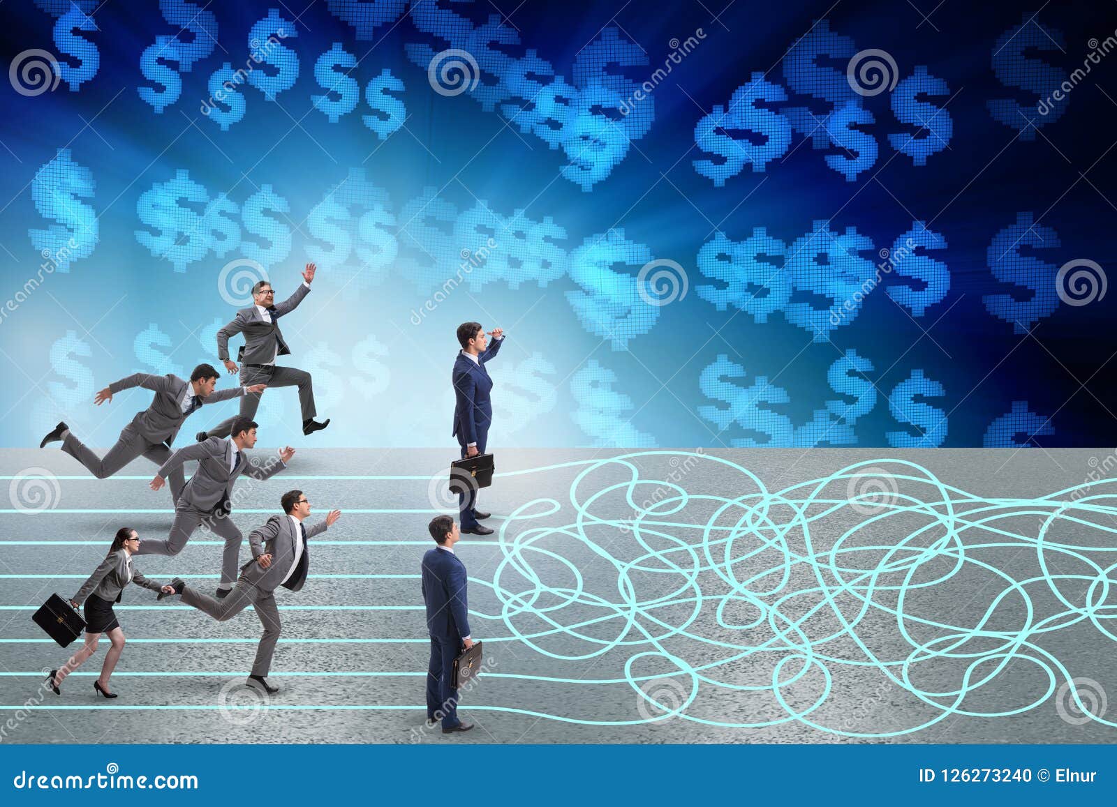 The Business People in Uncertainty Concept Stock Photo - Image of ...