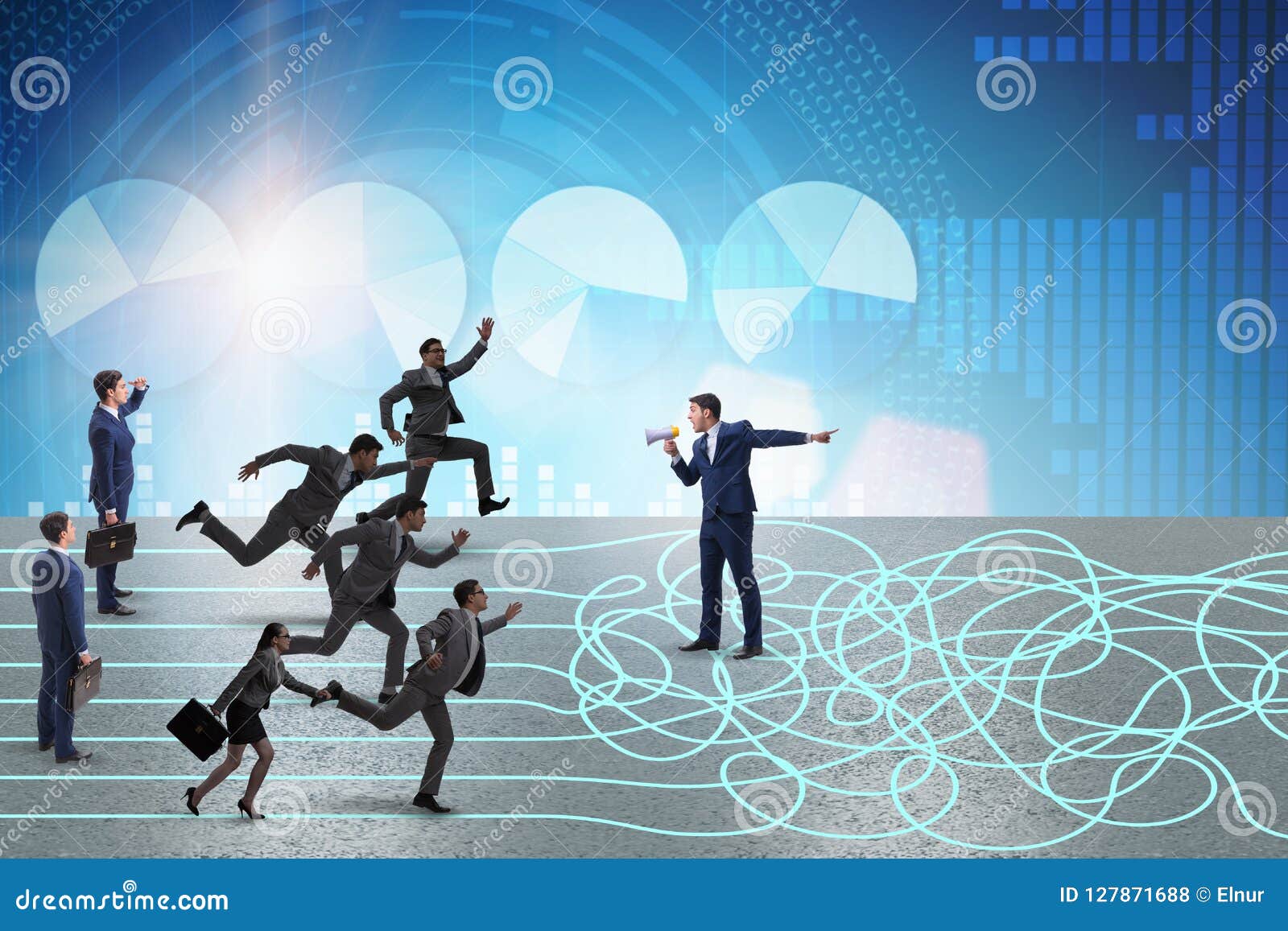 The Business People in Uncertainty Concept Stock Photo - Image of ...