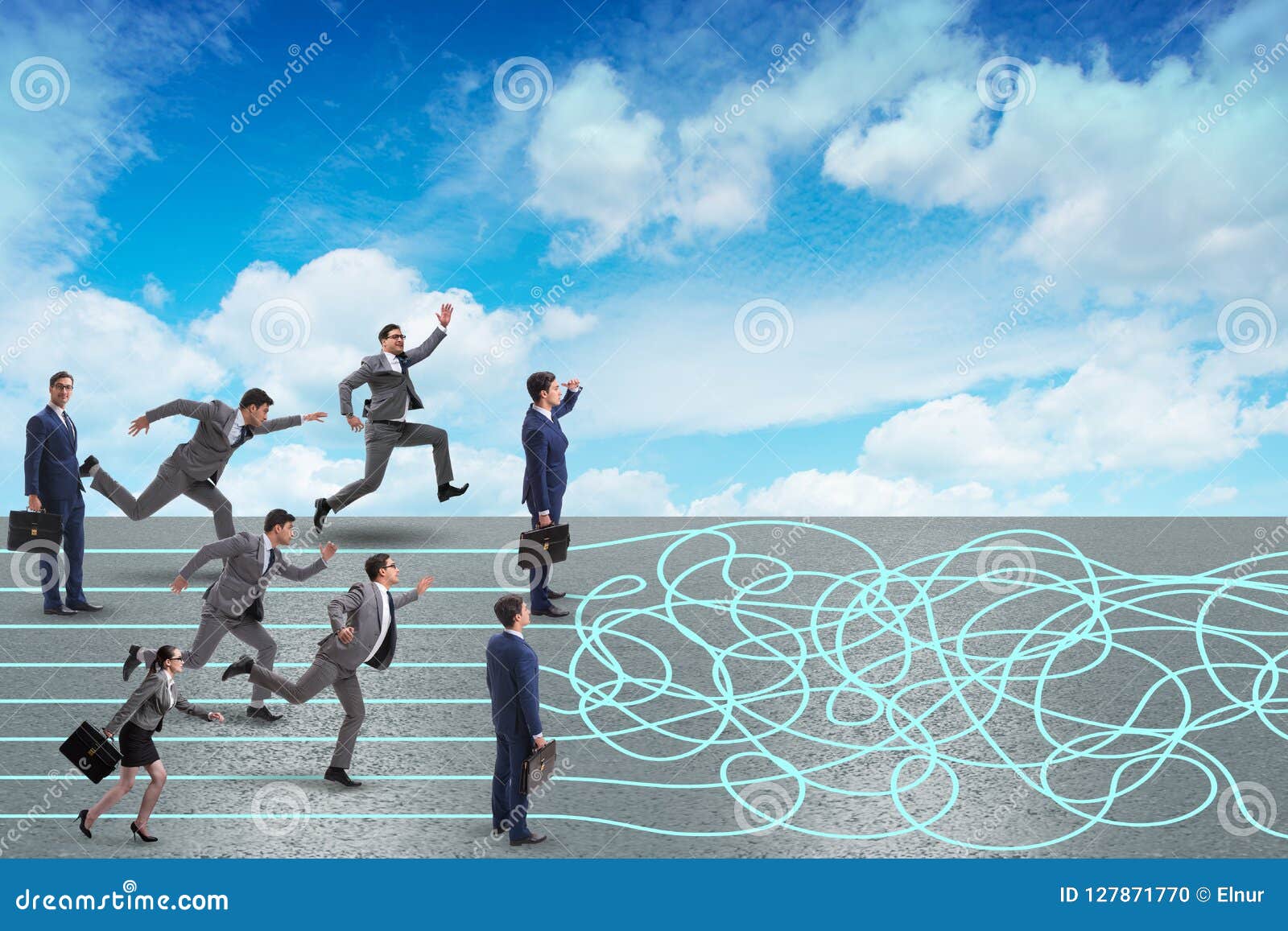 The Business People in Uncertainty Concept Stock Photo - Image of ...