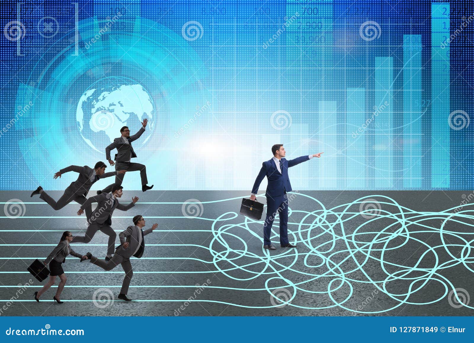 The Business People in Uncertainty Concept Stock Image - Image of ...