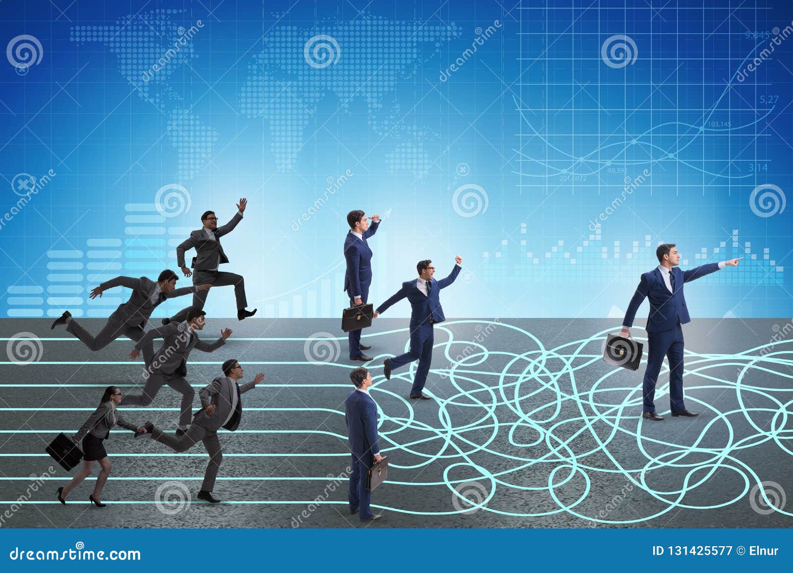 The Business People in Uncertainty Concept Stock Image - Image of ...