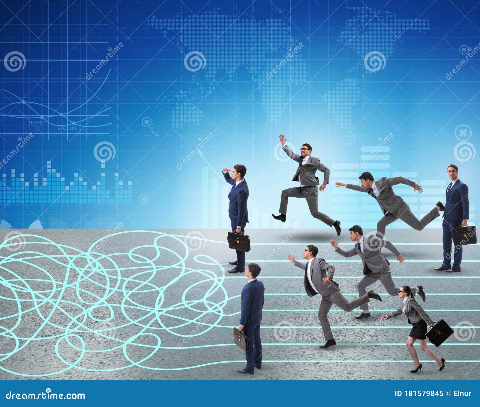 Business People in Uncertainty Concept Stock Image - Image of direction ...