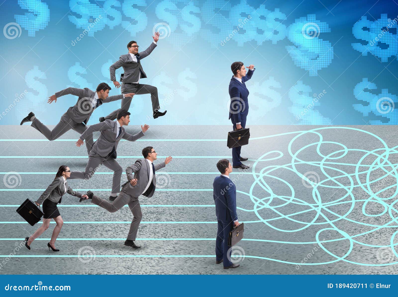 Business People in Uncertainty Concept Stock Image - Image of lost ...