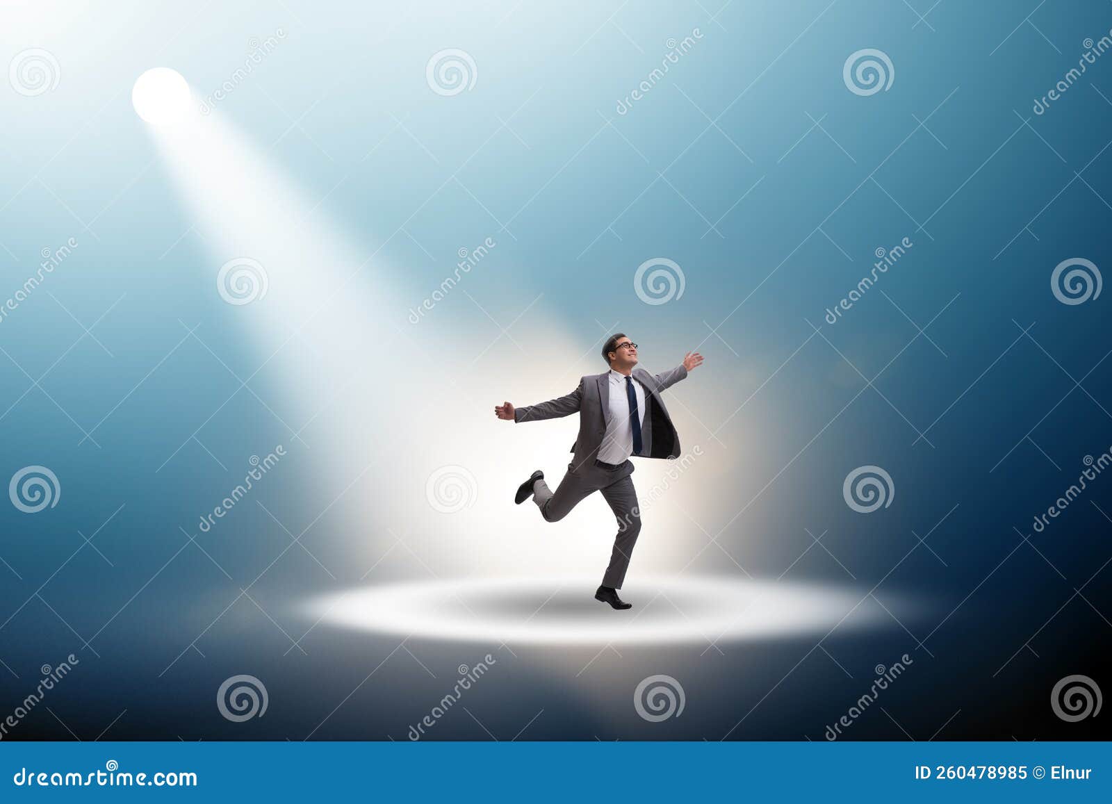 Business People Under the Spotlight Stock Illustration - Illustration ...
