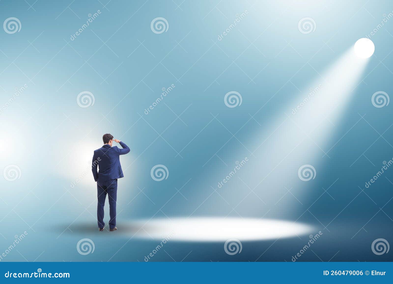 Business People Under the Spotlight Stock Illustration - Illustration ...