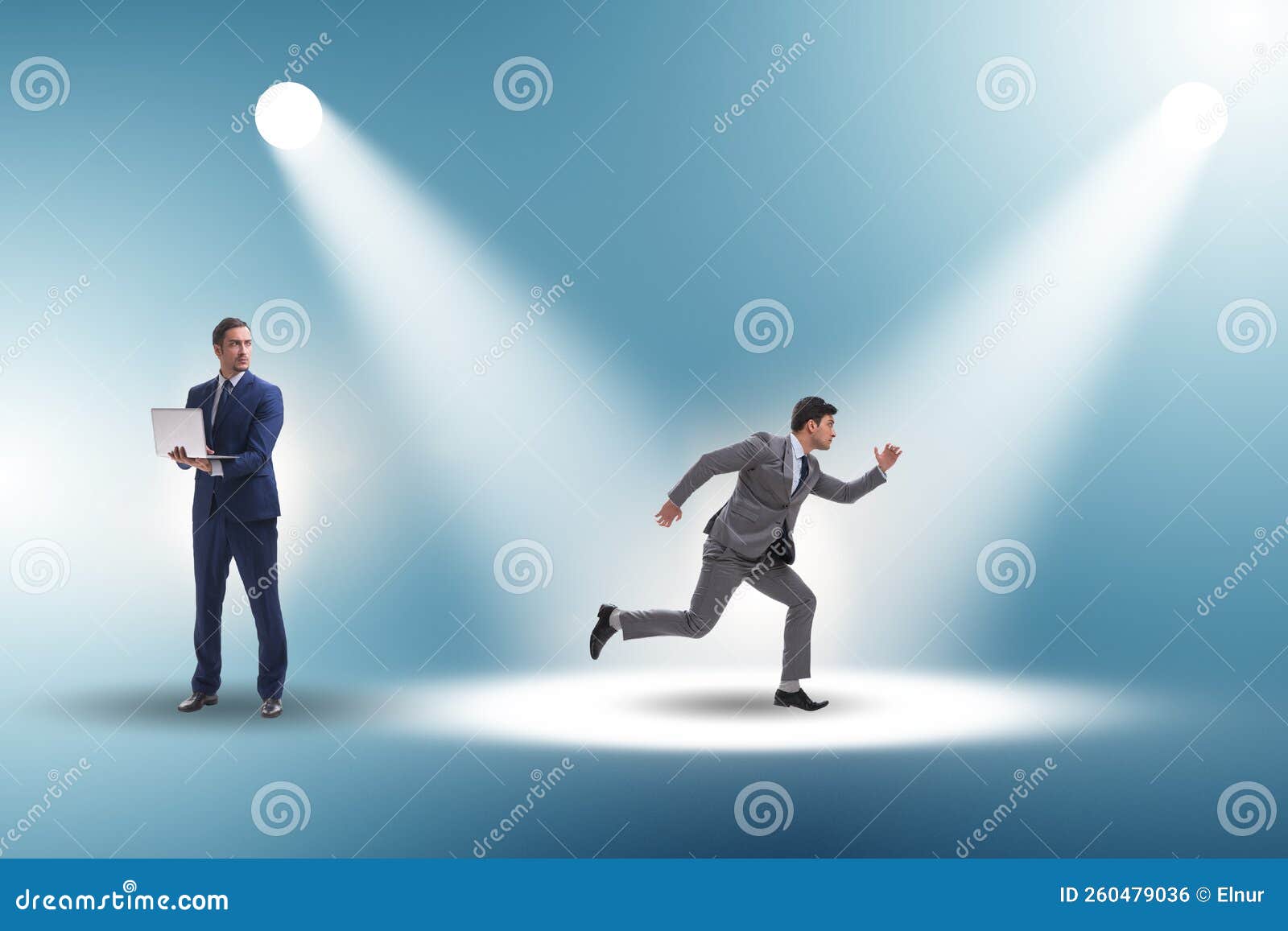 Business People Under the Spotlight Stock Photo - Image of employment ...