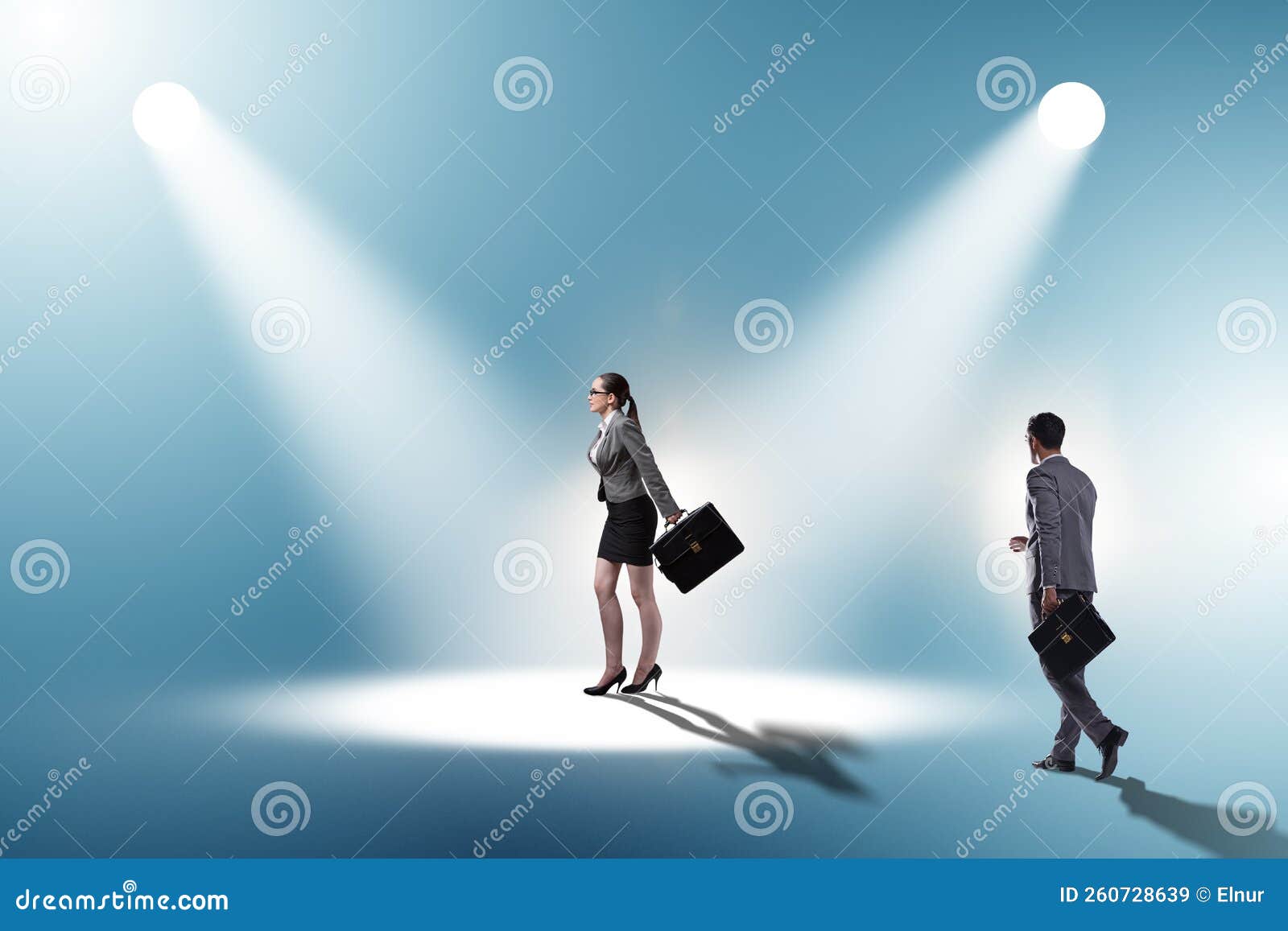 Business People Under the Spotlight Stock Image - Image of employee ...