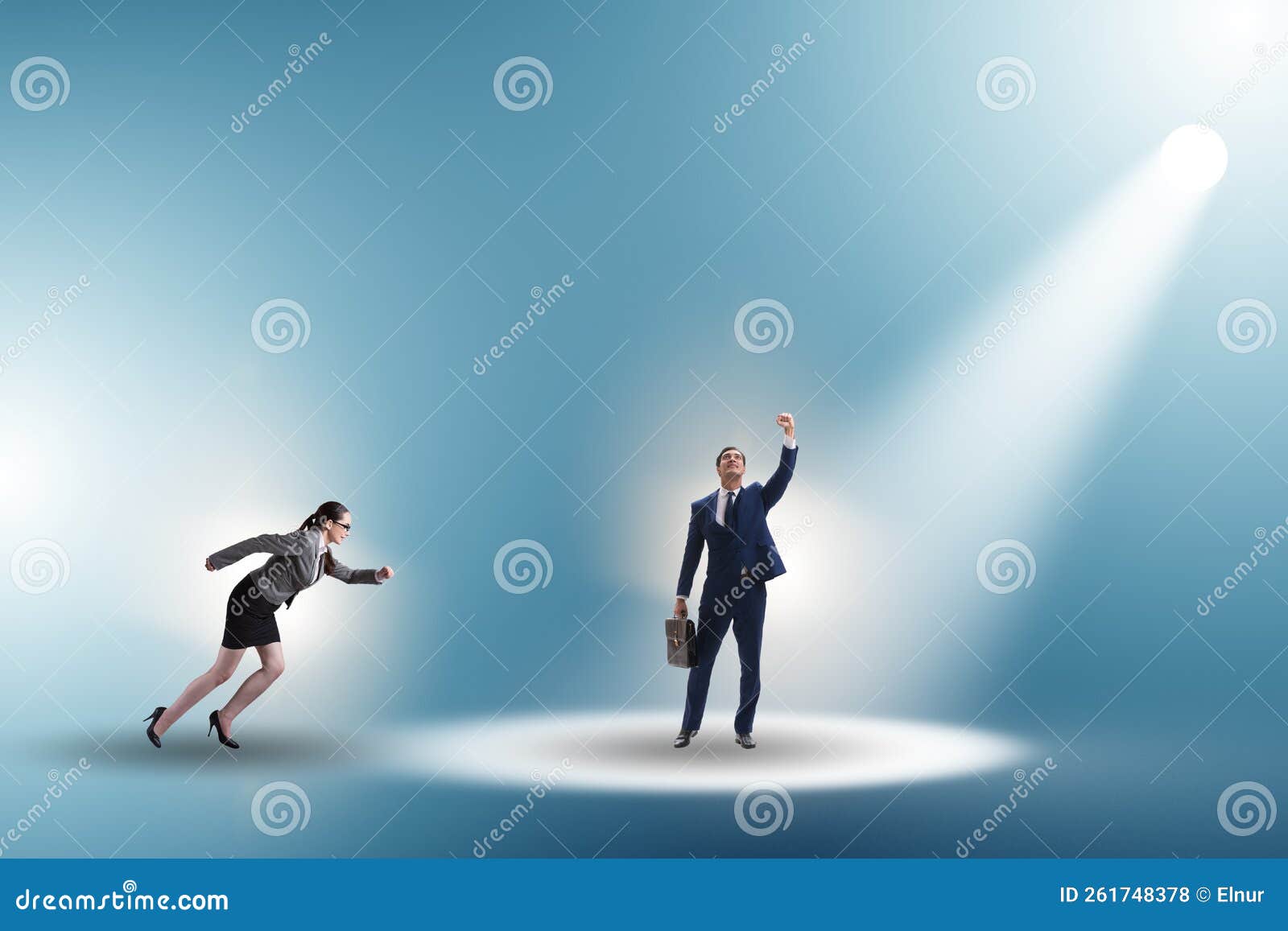 Business People Under the Spotlight Stock Photo - Image of winner ...