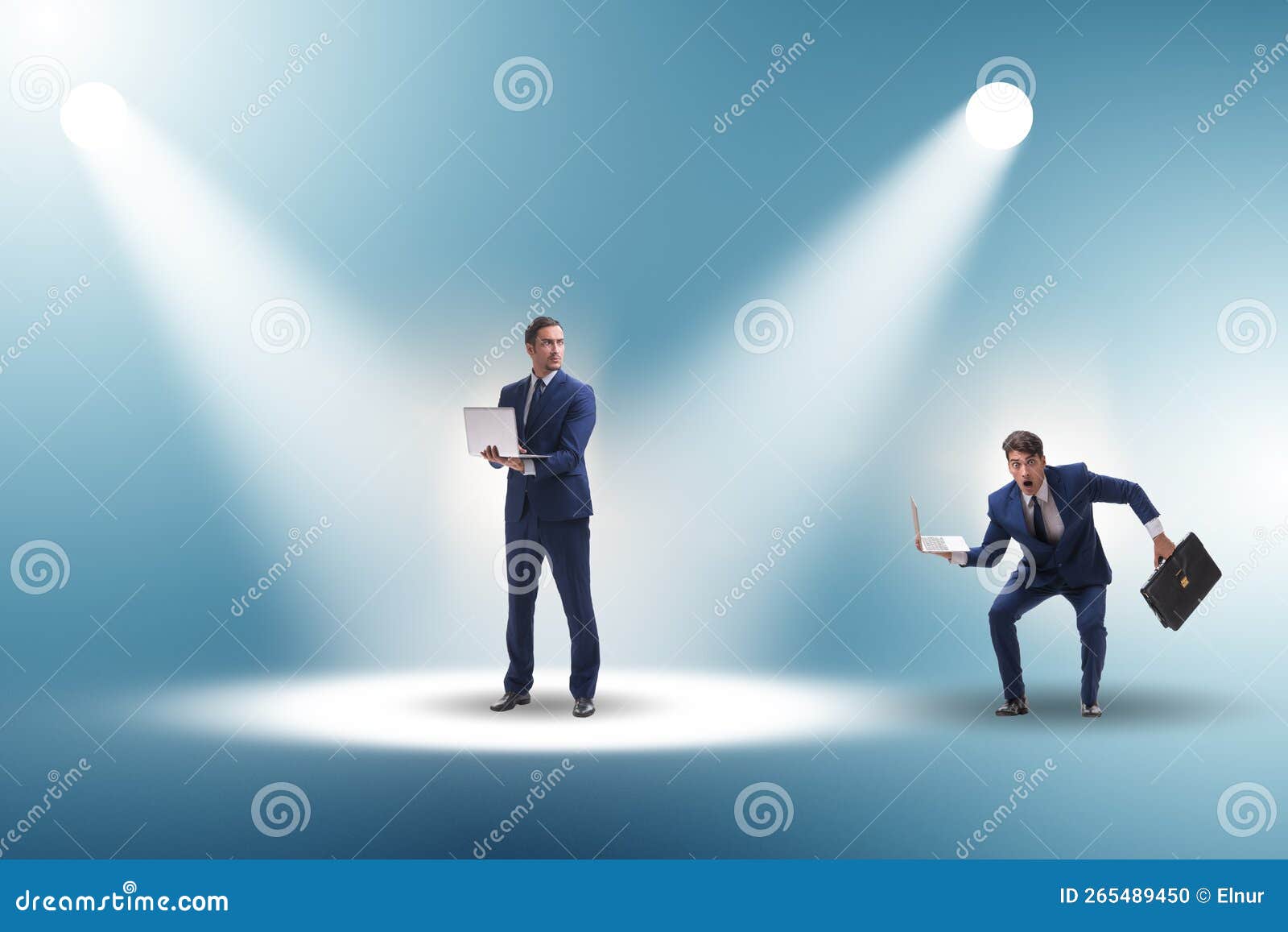 Business People Under the Spotlight Stock Photo - Image of bright, male: 265489450