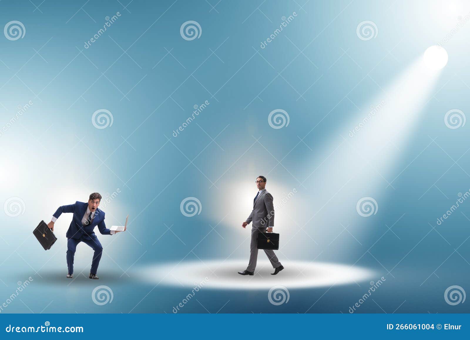 Business People Under the Spotlight Stock Photo - Image of leader, lamp ...