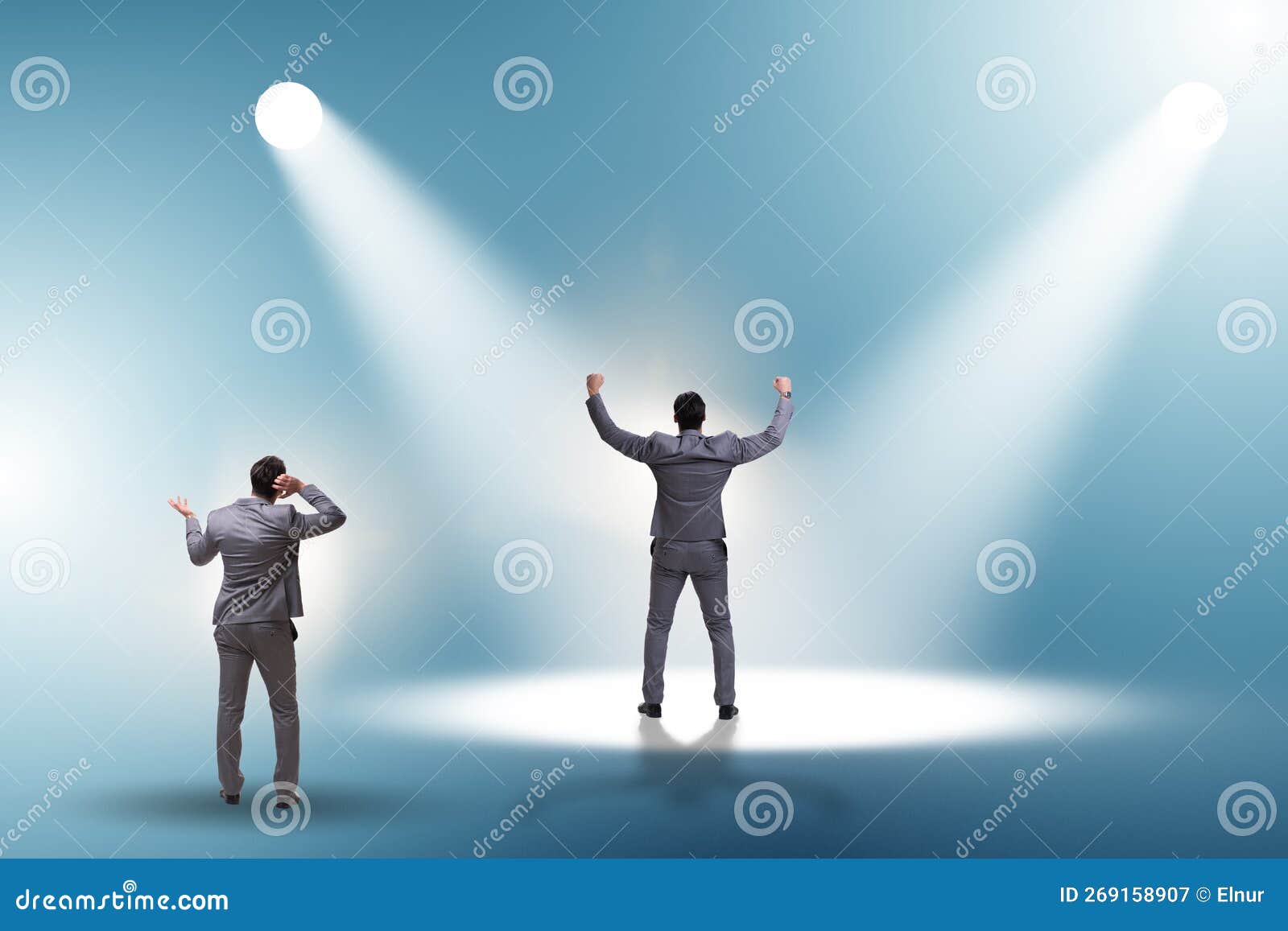 Business People Under the Spotlight Stock Image - Image of background ...