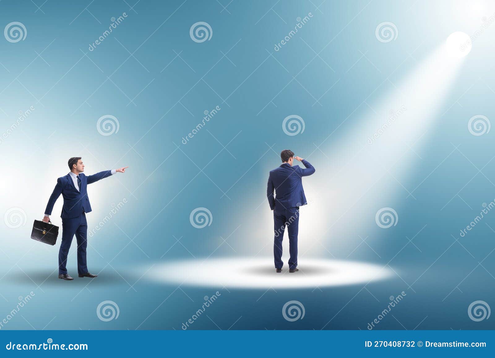 Business People Under the Spotlight Stock Photo - Image of bright ...