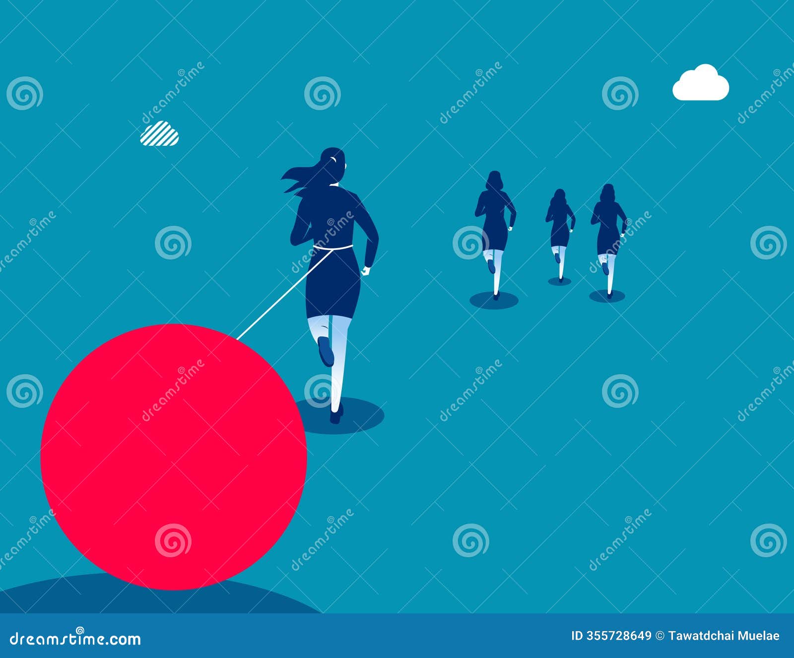 Sad Business Man Overburdened By Stress, Failure Cartoon Vector ...