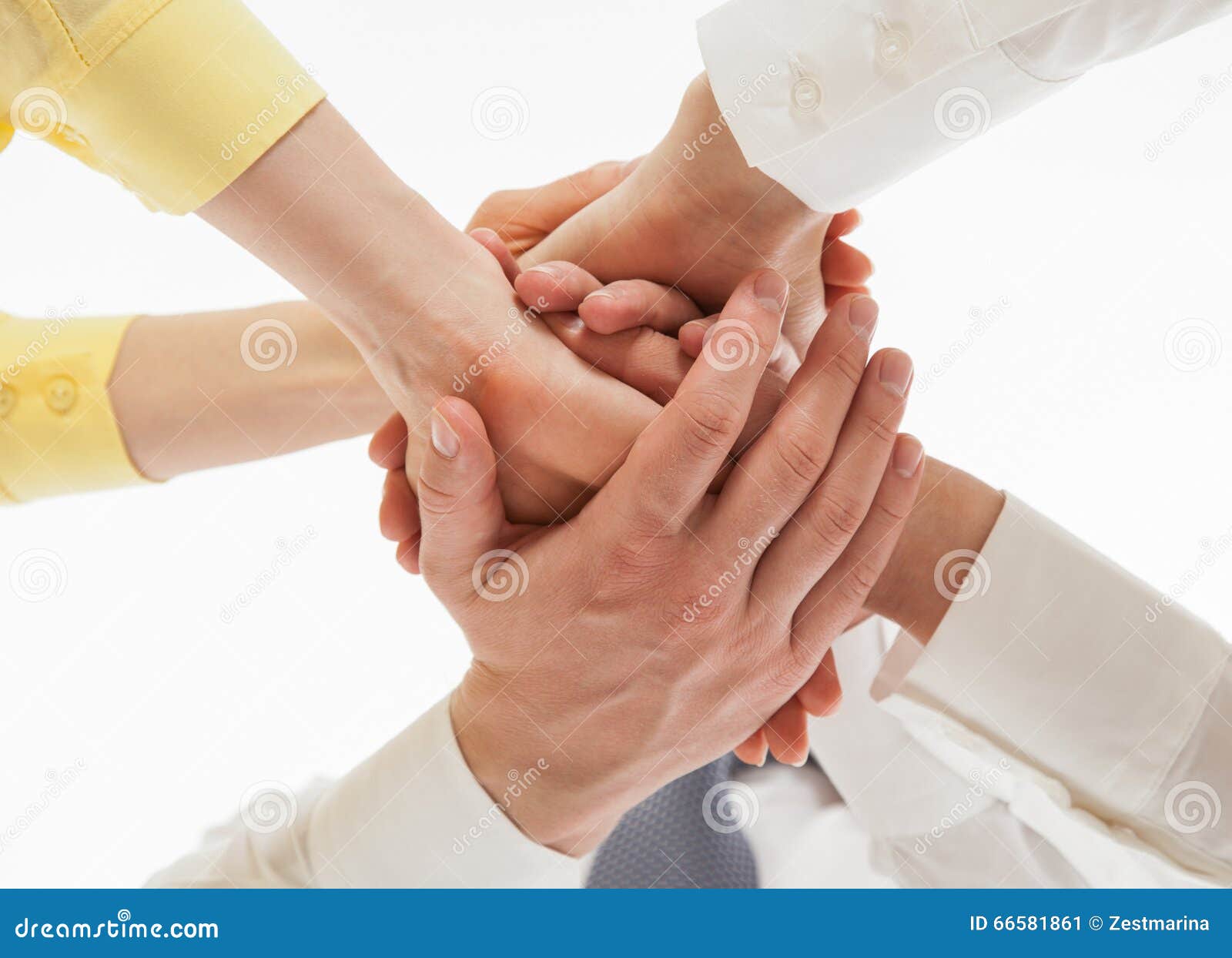 Business People Uniting Their Hands - Gesture of a Uniion Stock Image ...