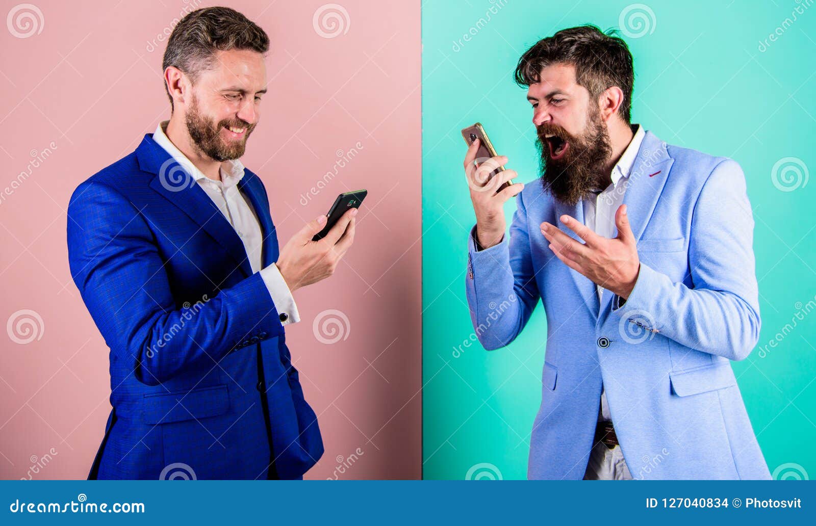 Business People Use Internet Modern Technologies for Communication ...