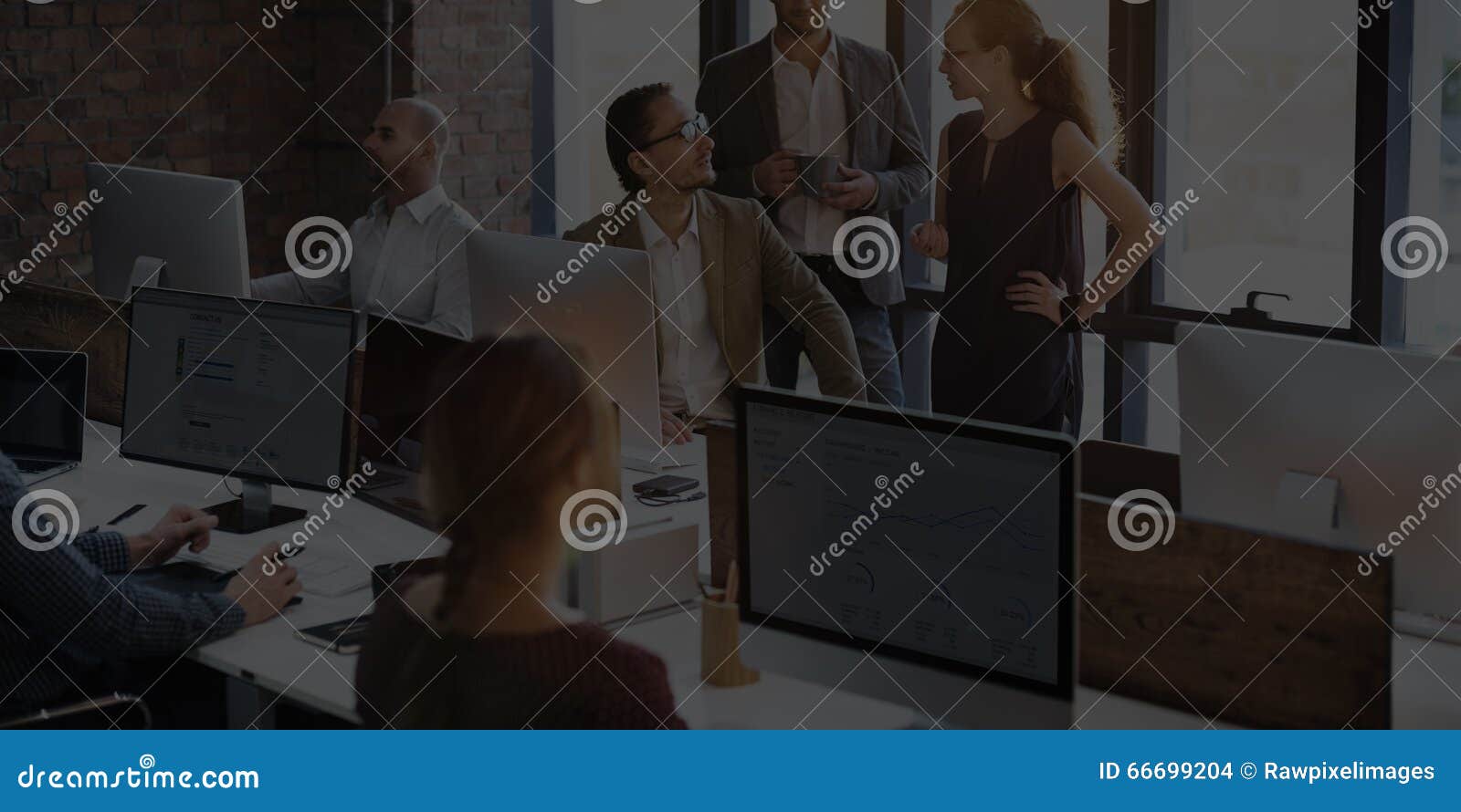 Business People Using Computer Working Concept Stock Photo - Image of ...