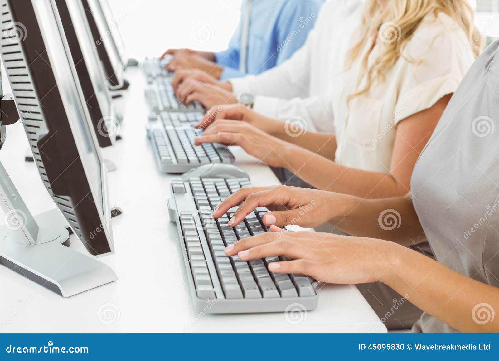 Business People Using Computers in Office Stock Photo - Image of ...