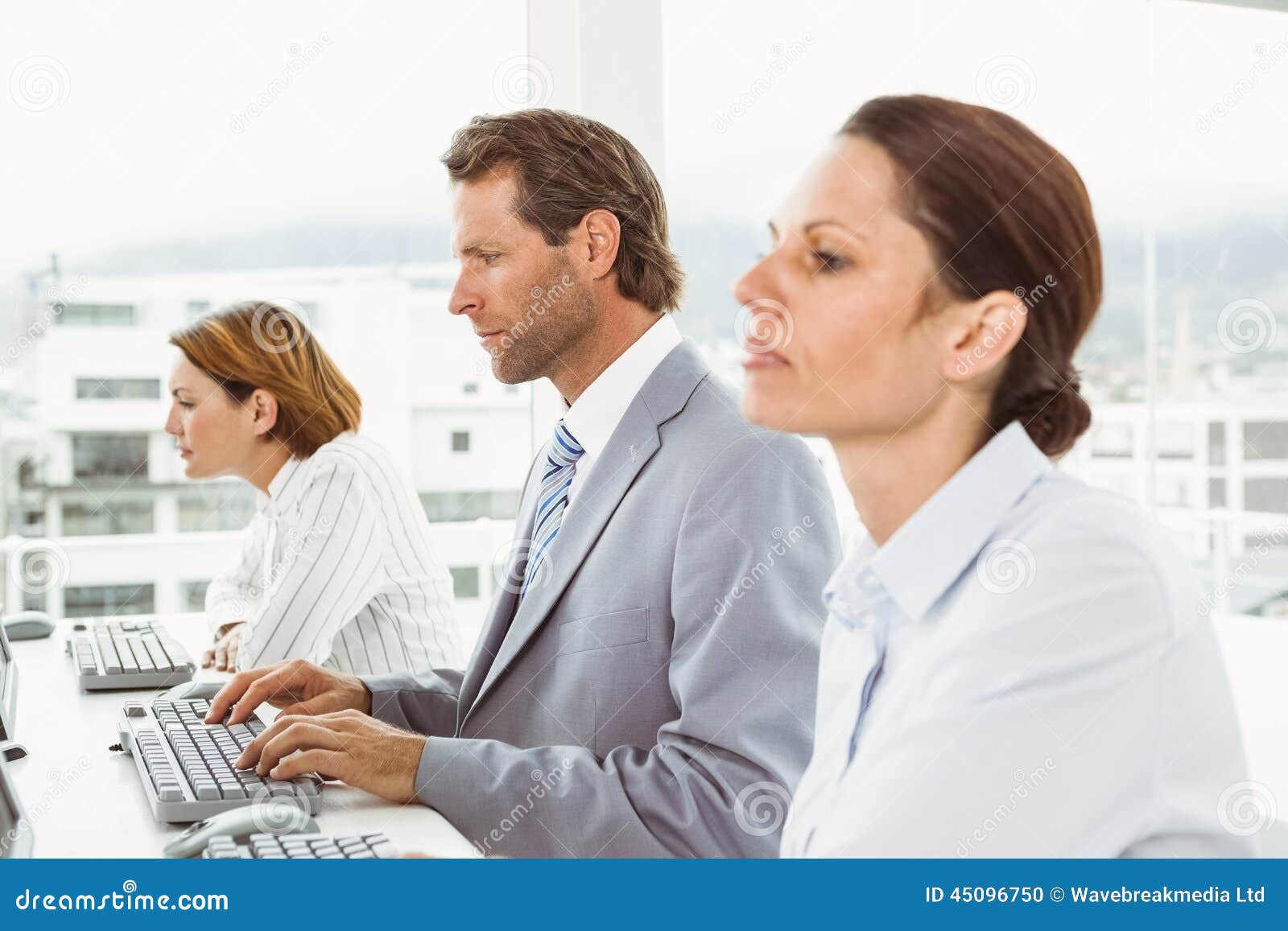 Business People Using Computers in Office Stock Photo - Image of people ...