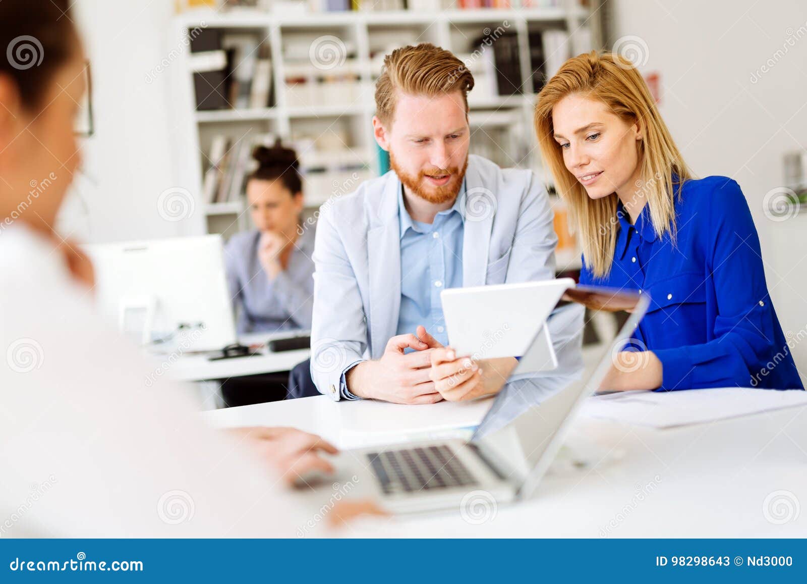 Business People Using Devices Stock Image - Image of male, manager ...