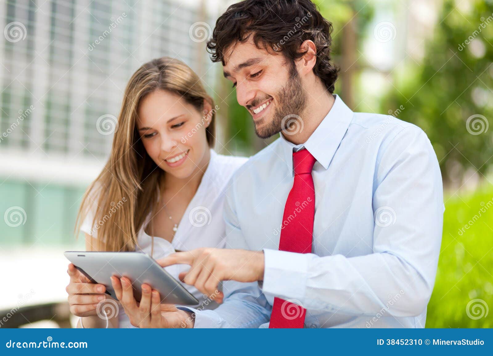 Business People Using a Digital Tablet Stock Photo - Image of modern ...