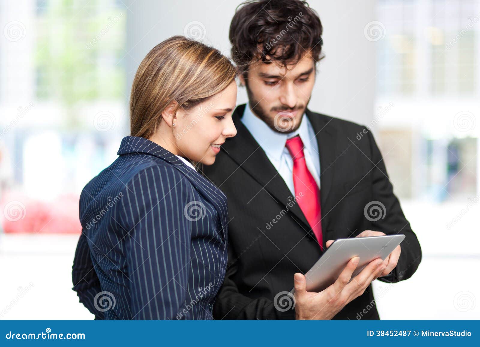 Business People Using a Digital Tablet Stock Image - Image of ...