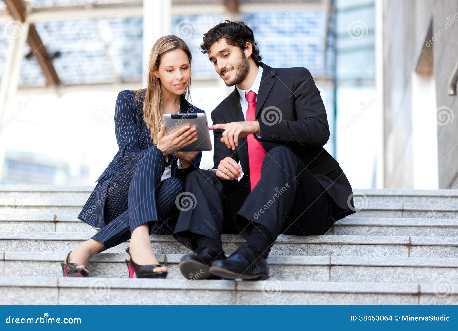 Business People Using a Digital Tablet Stock Photo - Image of ...