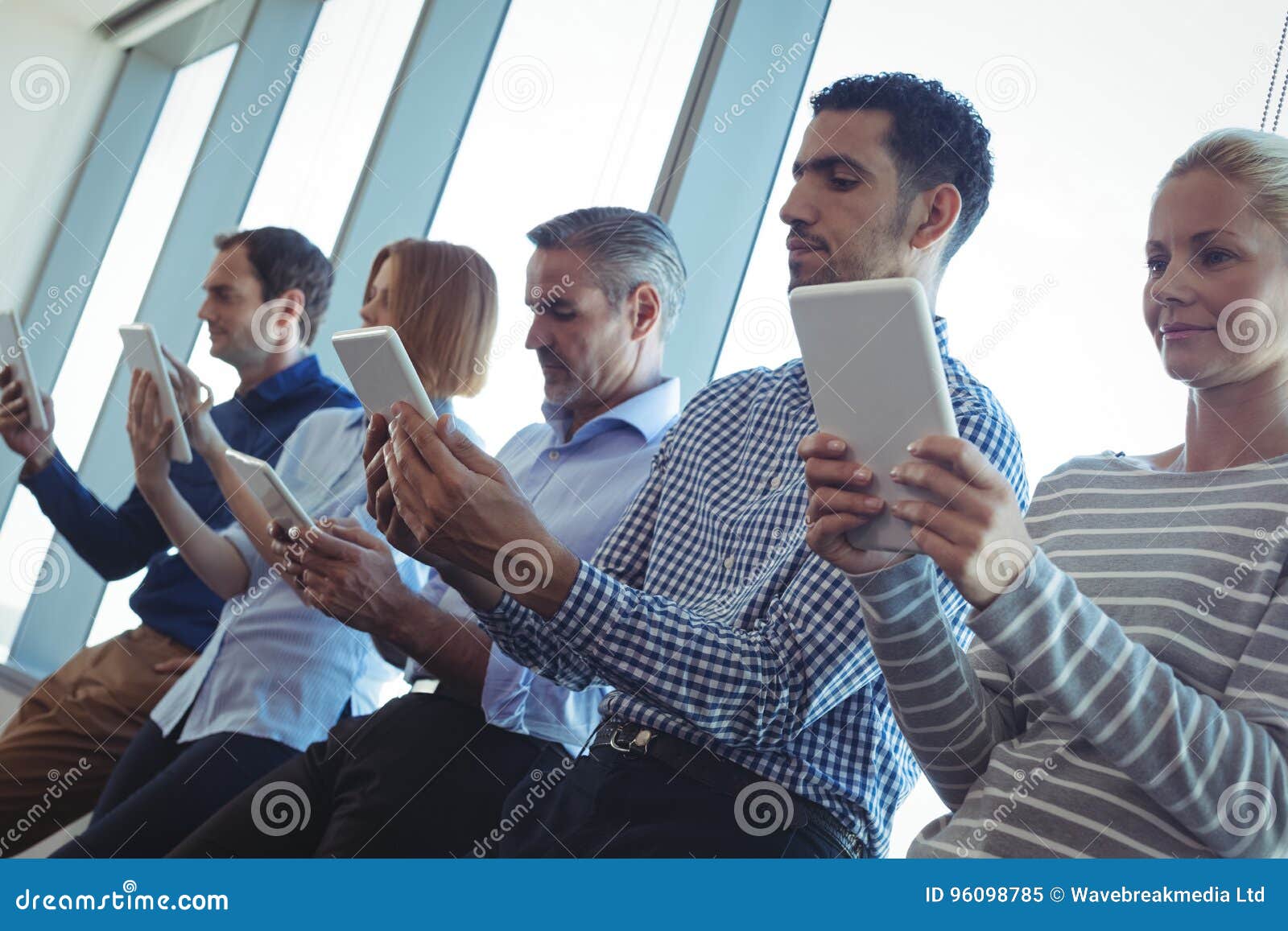 Business People Using Digital Tablets at Office Stock Image - Image of ...