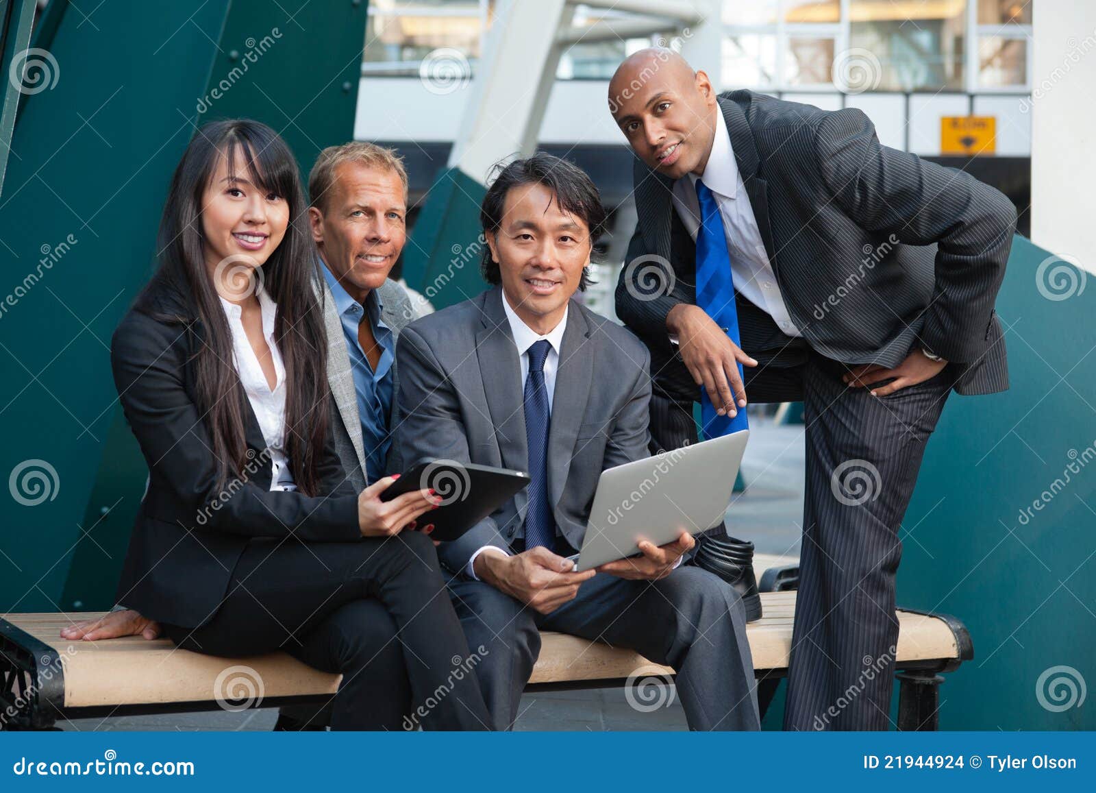 Business People Using Electronic Gadgets Stock Photo - Image of ...