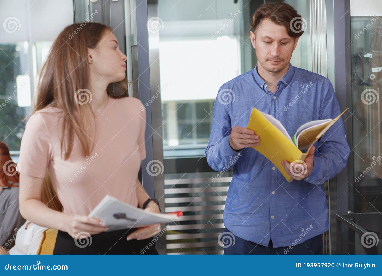 Business People Using Elevator at Office Building Stock Photo - Image ...
