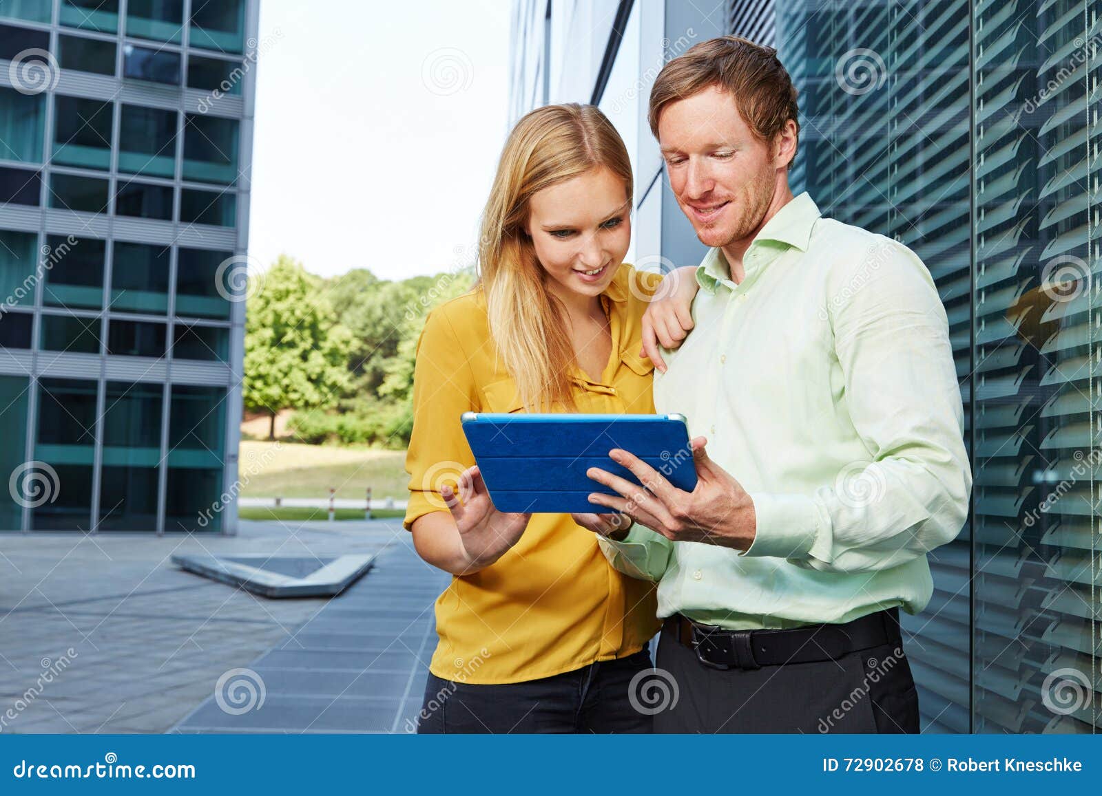 Business People Using Internet Connection with Tablet Computer Stock ...