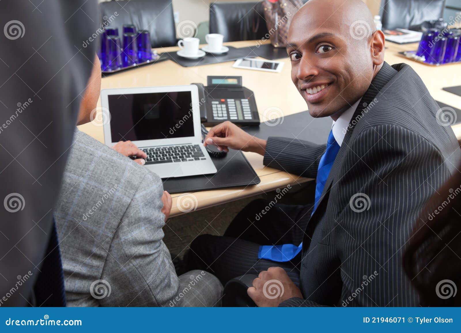 Business People Using Laptop in Office Stock Image - Image of ethnicity ...