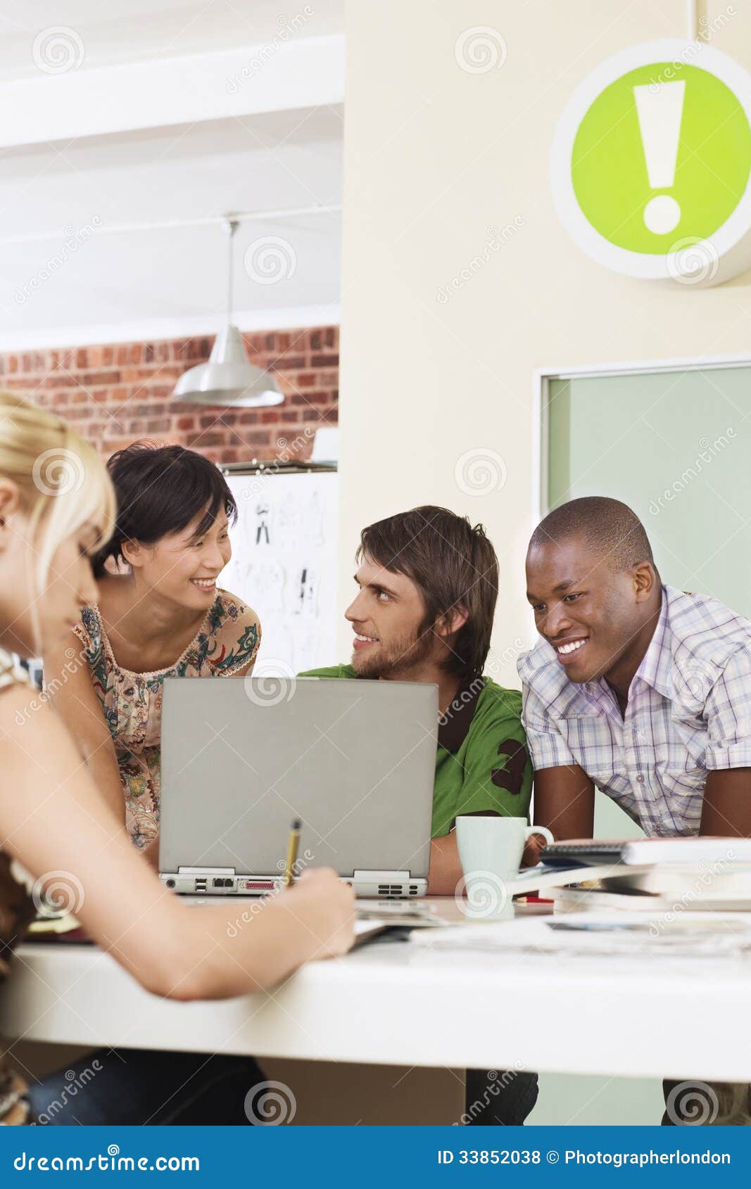 Business People Using Laptop in Office Stock Photo - Image of american ...