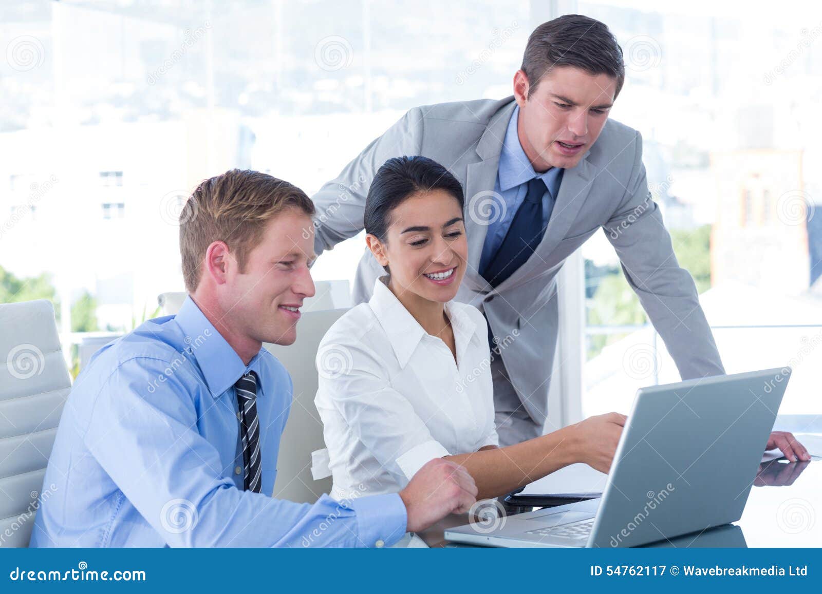Business People Using Laptop Stock Image - Image of together, meeting ...