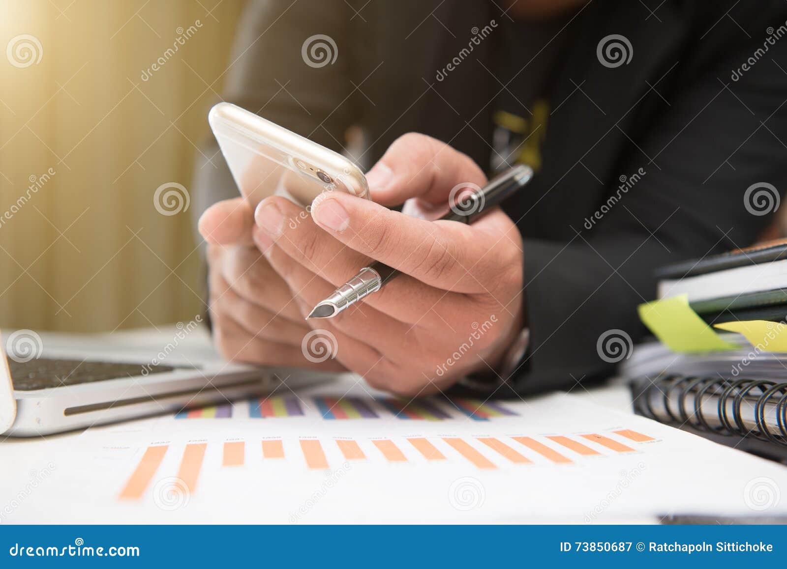 Business People Using Smartphones Stock Image - Image of copyspace ...