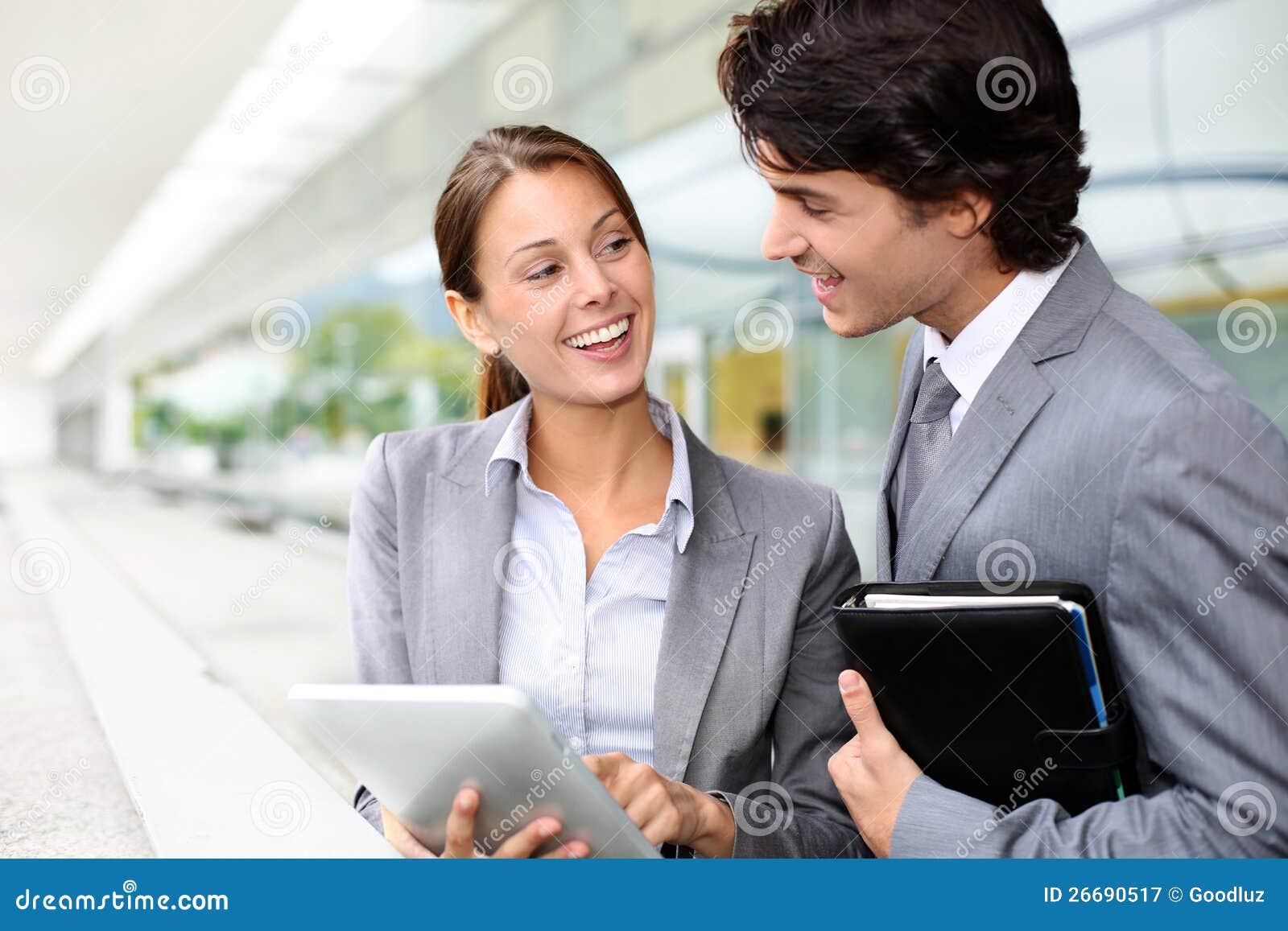 Business People Using Tablet Stock Image - Image of businessman, smile ...