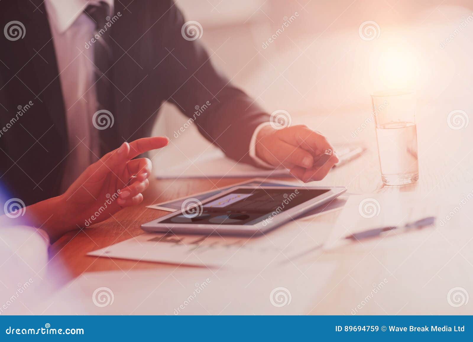 Business People Using Tablet Stock Illustration - Illustration of ...
