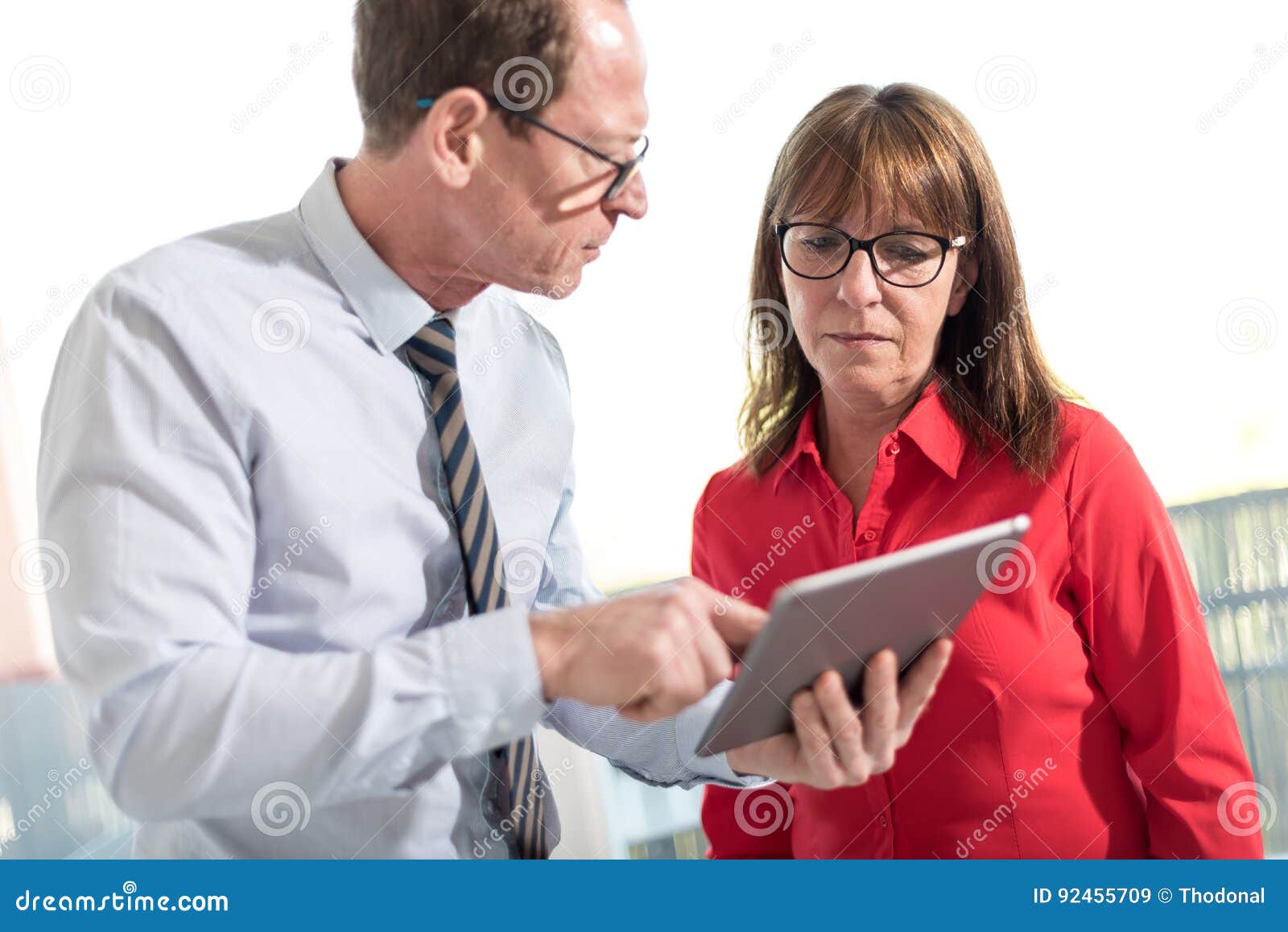 Business People Using Tablet Stock Image - Image of tablet, office ...
