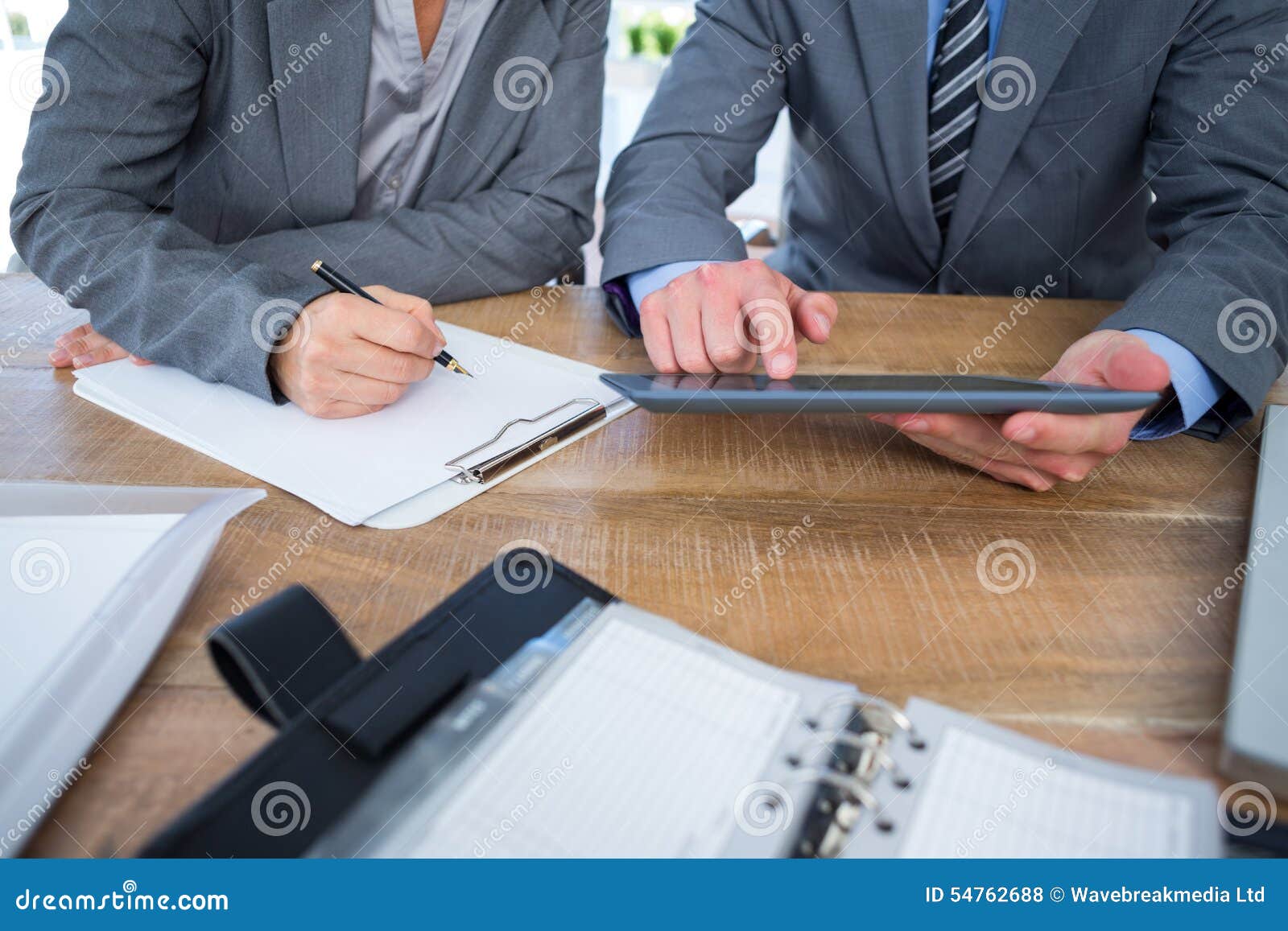Business People Using Tablet in Office Stock Photo - Image of ...