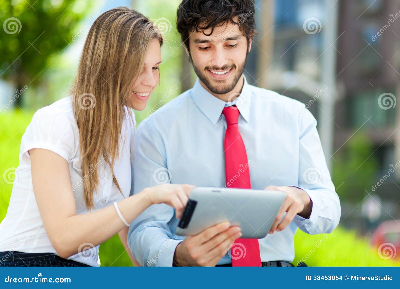 Business People Using a Tablet Stock Photo - Image of people, modern ...