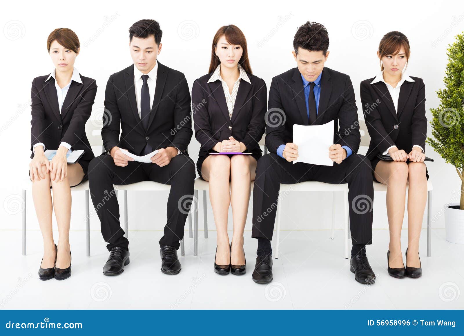 Business People Waiting for Interview Stock Photo - Image of interview ...