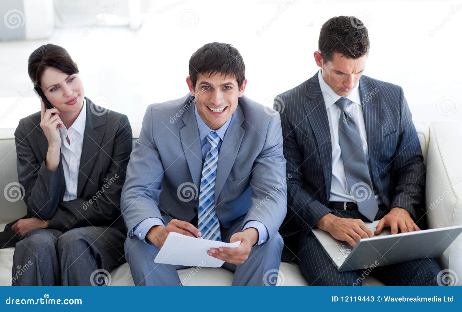 Business People Waiting for a Job Interview Stock Image - Image of ...
