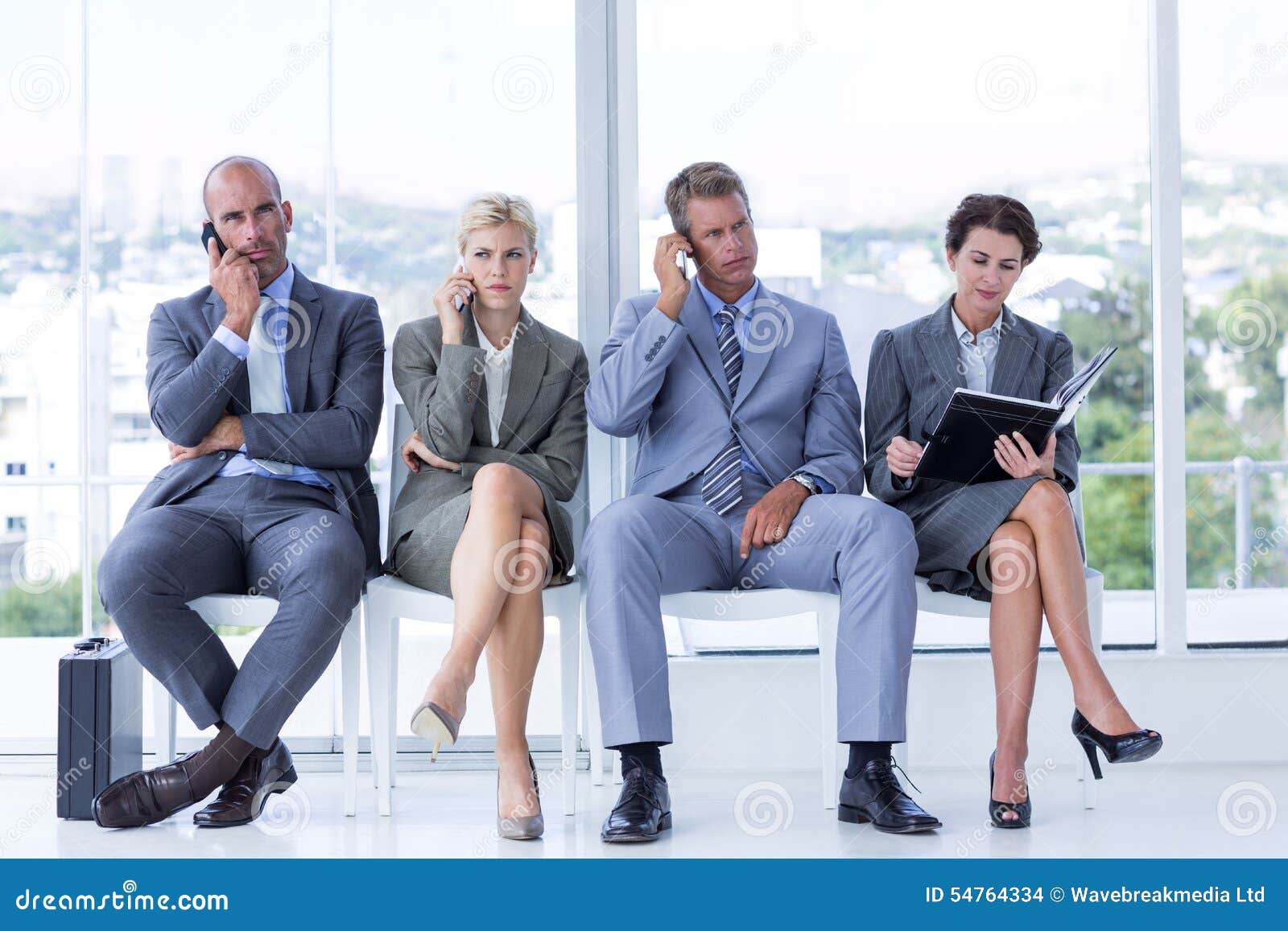 Business People Waiting To Be Called into Interview Stock Photo - Image ...