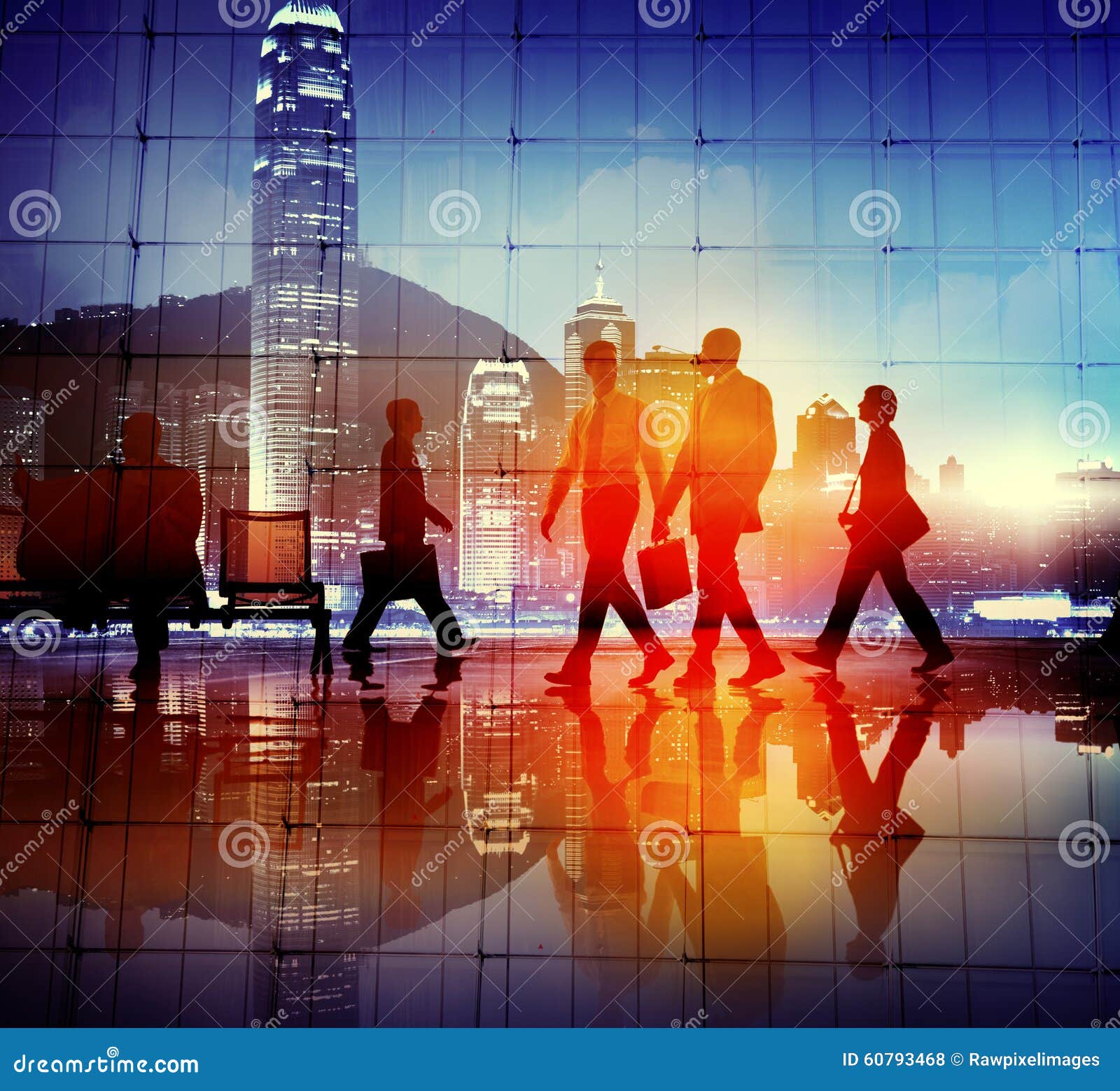 Business People Walking Commuter Rush Hour Concept Stock Photo - Image ...