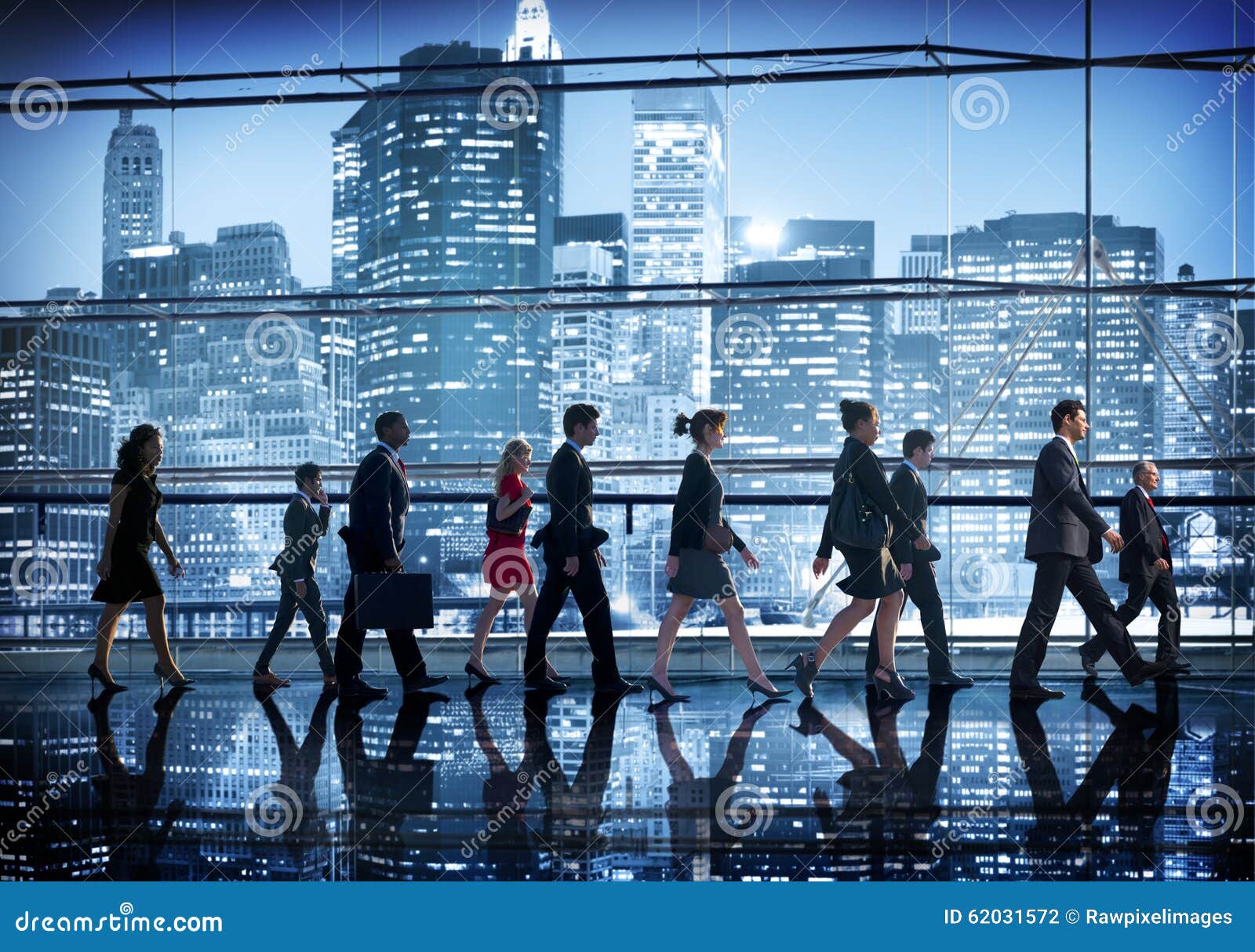 Business People Walking Commuter Rush Hour NY Concept Stock Photo ...