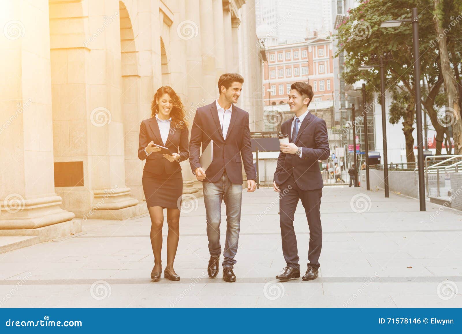 Business people walking stock photo. Image of chat, asian - 71578146