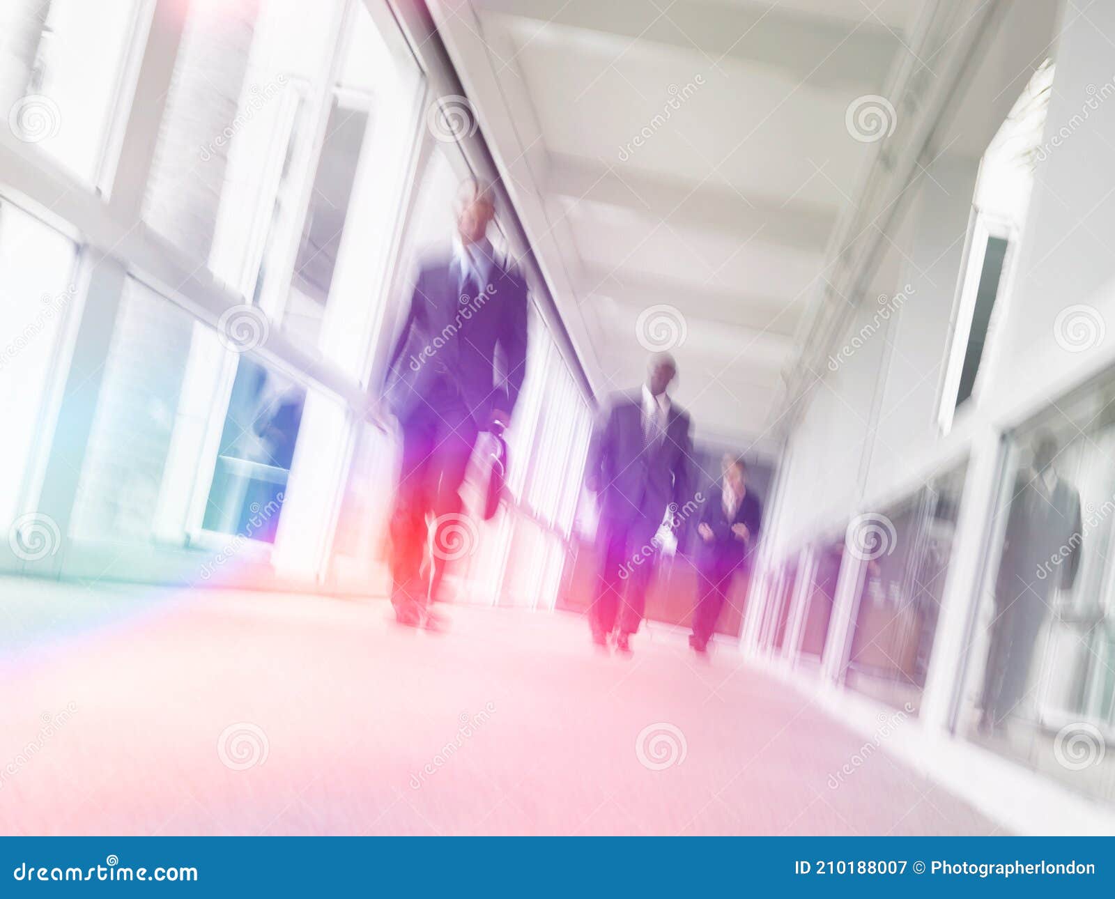 Business People Walking in Office Corridor Stock Image - Image of crowd ...